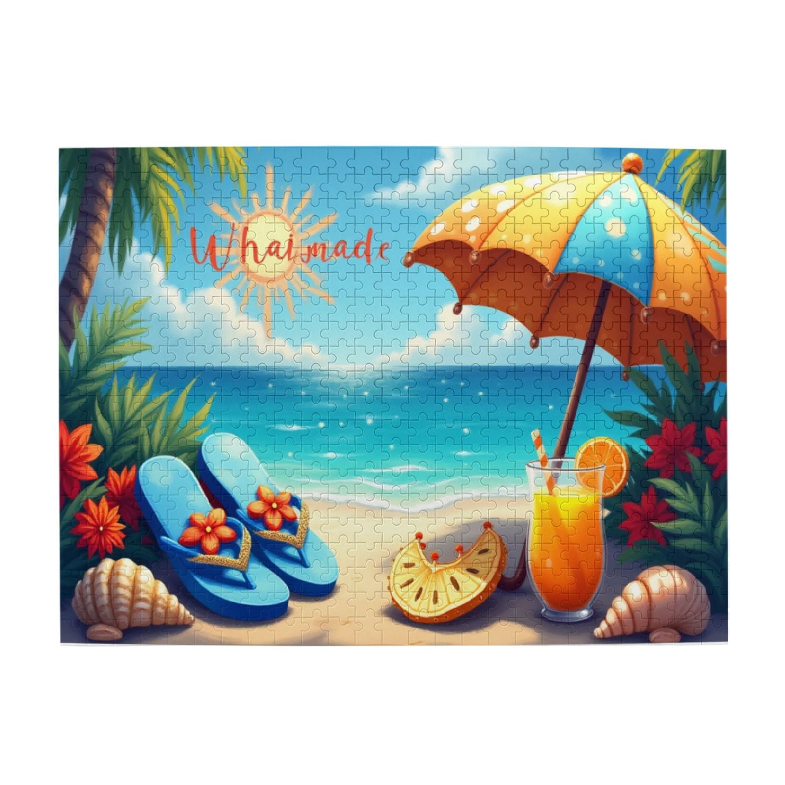 500 Piece Jigsaw Puzzle For Adults Tropical Beach Scene Flip Flops ...