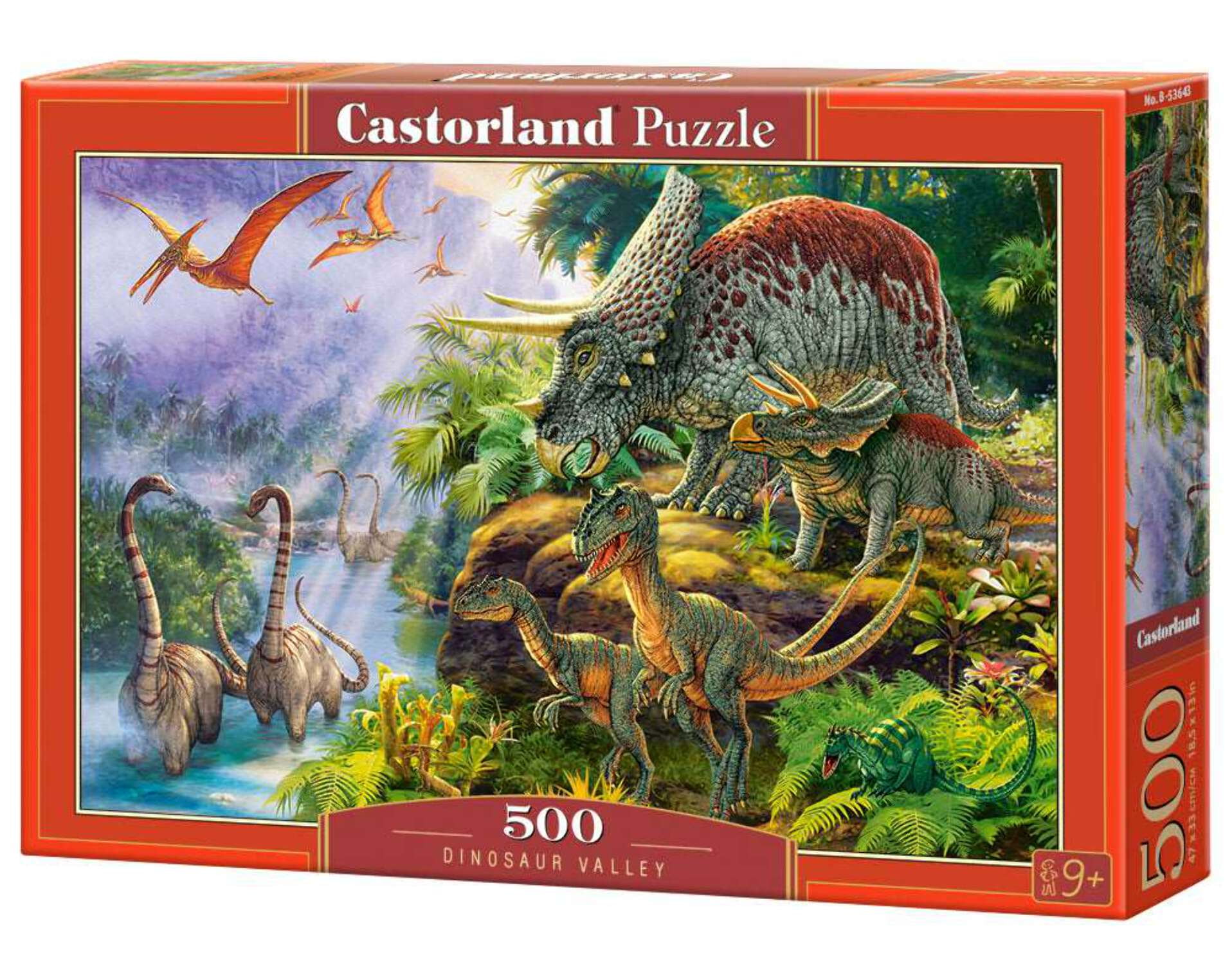 Castorland 500 Piece Jigsaw Puzzle, Dinosaur Valley, Prehistoric ...