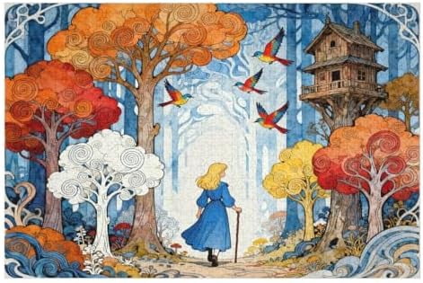 500 Piece Jigsaw Puzzle, Fantasy Forest Magical Tree Landscape ...