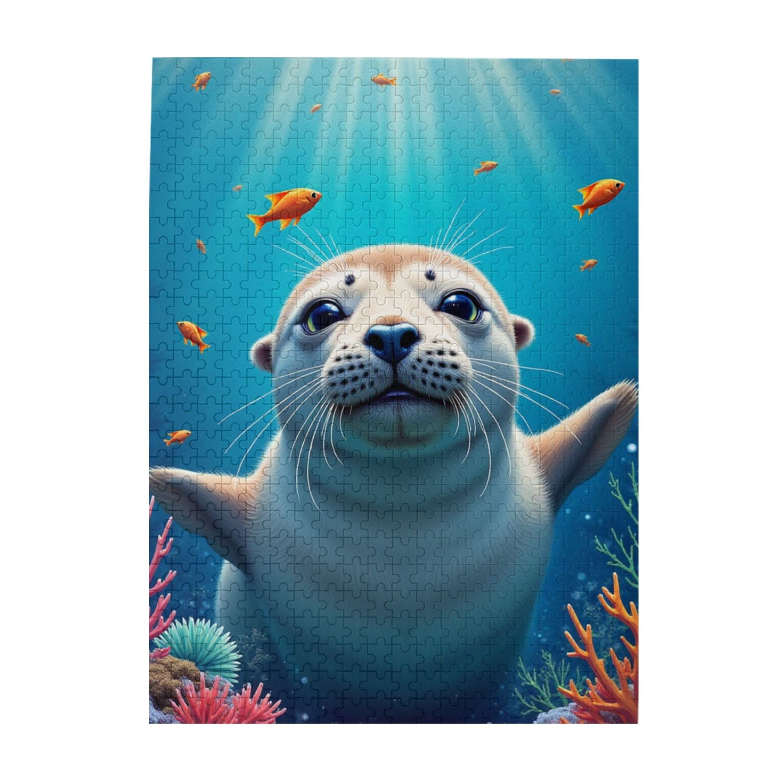 500 Piece Jigsaw Puzzle For Adults Adorable Seal Pup Underwater ...
