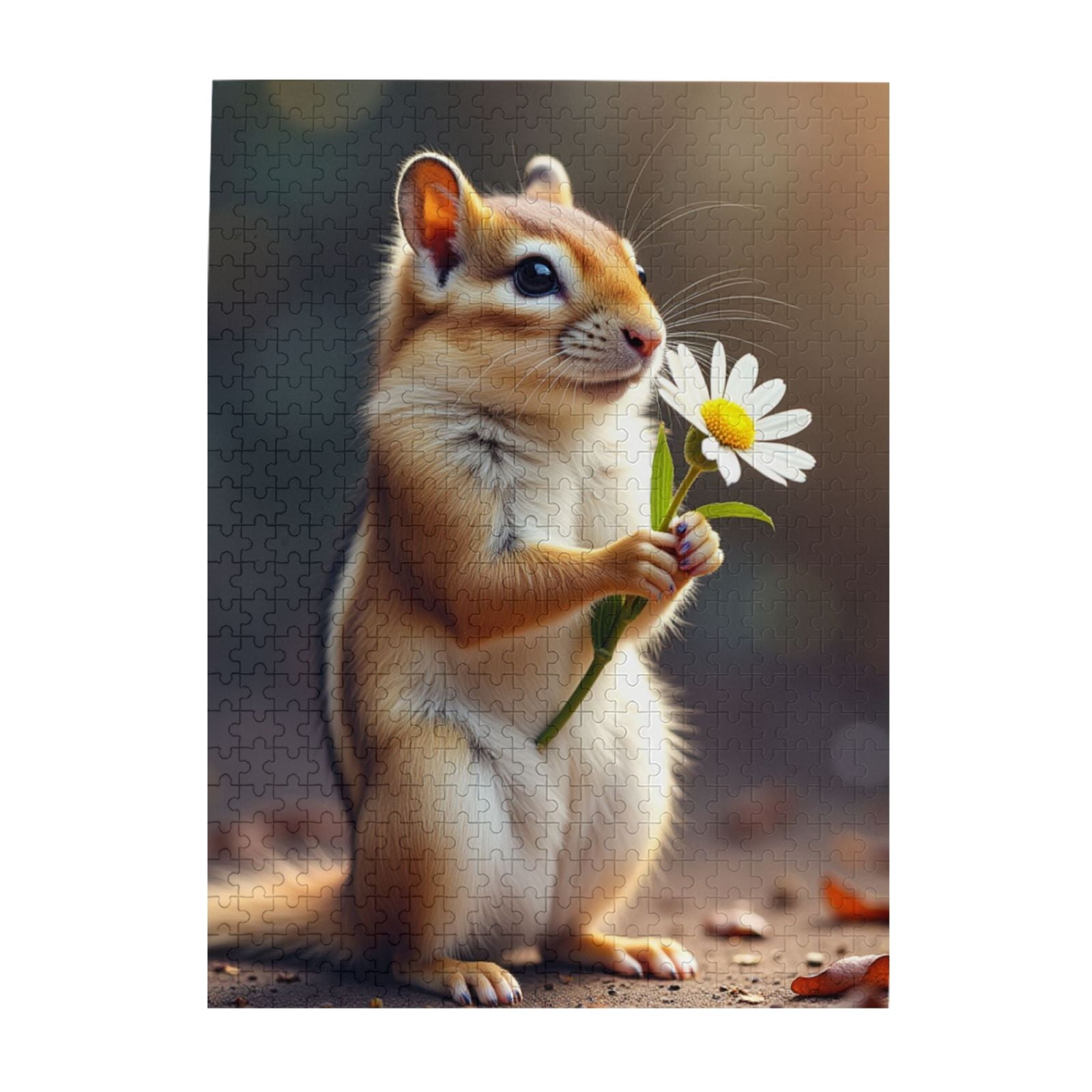 500 Piece Jigsaw Puzzle For Adults Chipmunk With Daisy Challenging And ...