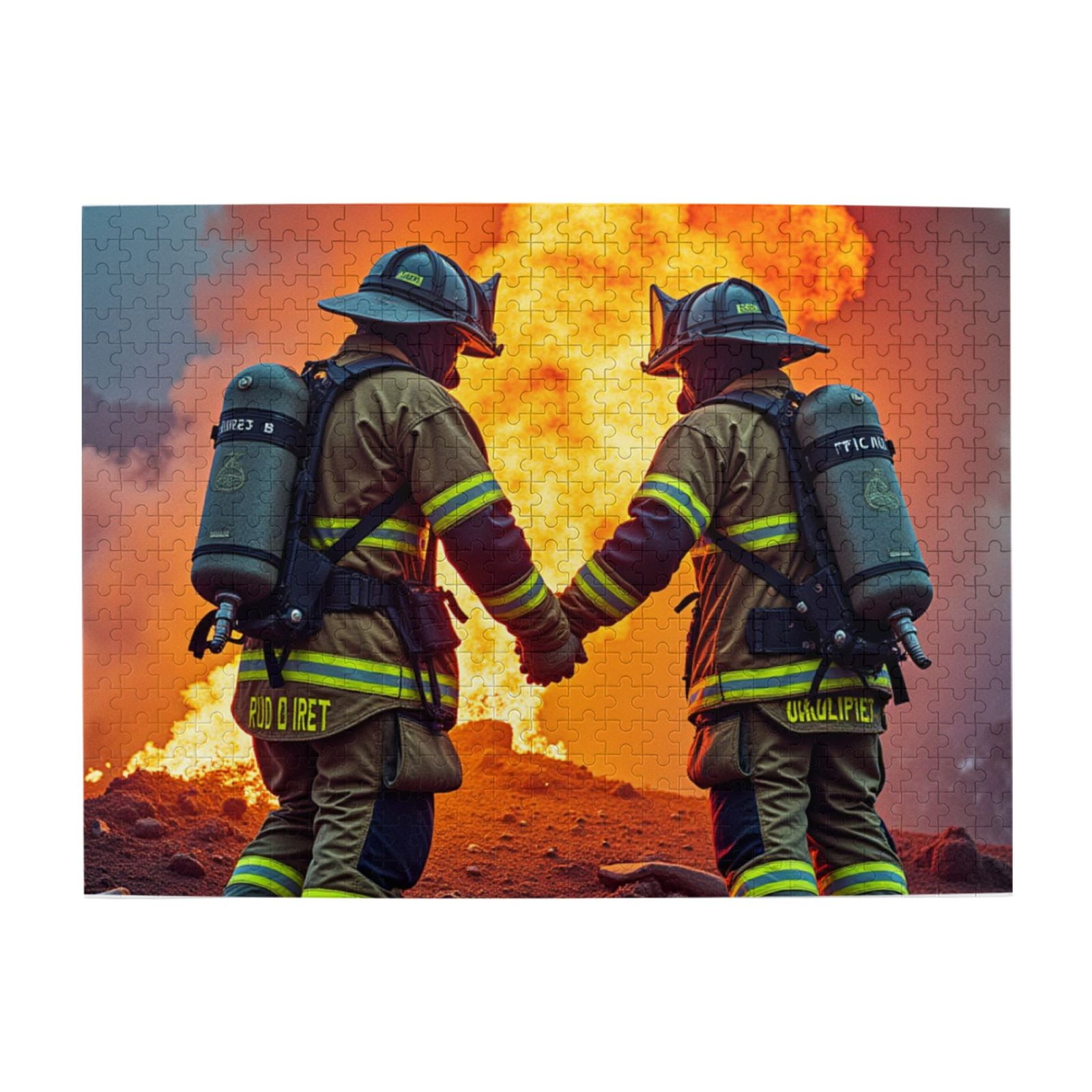 500 Piece Jigsaw Puzzle For Adults Firefighters Holding Hands ...