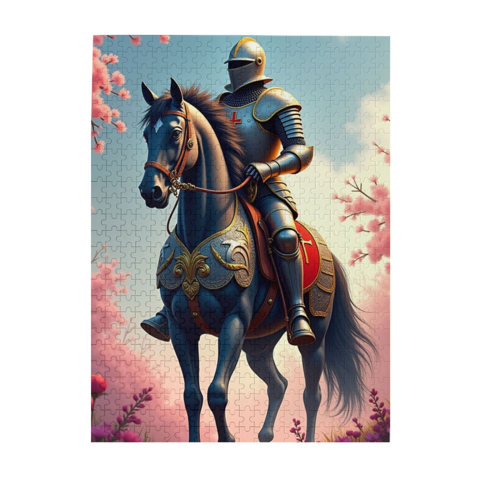 500 Piece Jigsaw Puzzle For Adults Knight On Horseback In Cherry ...