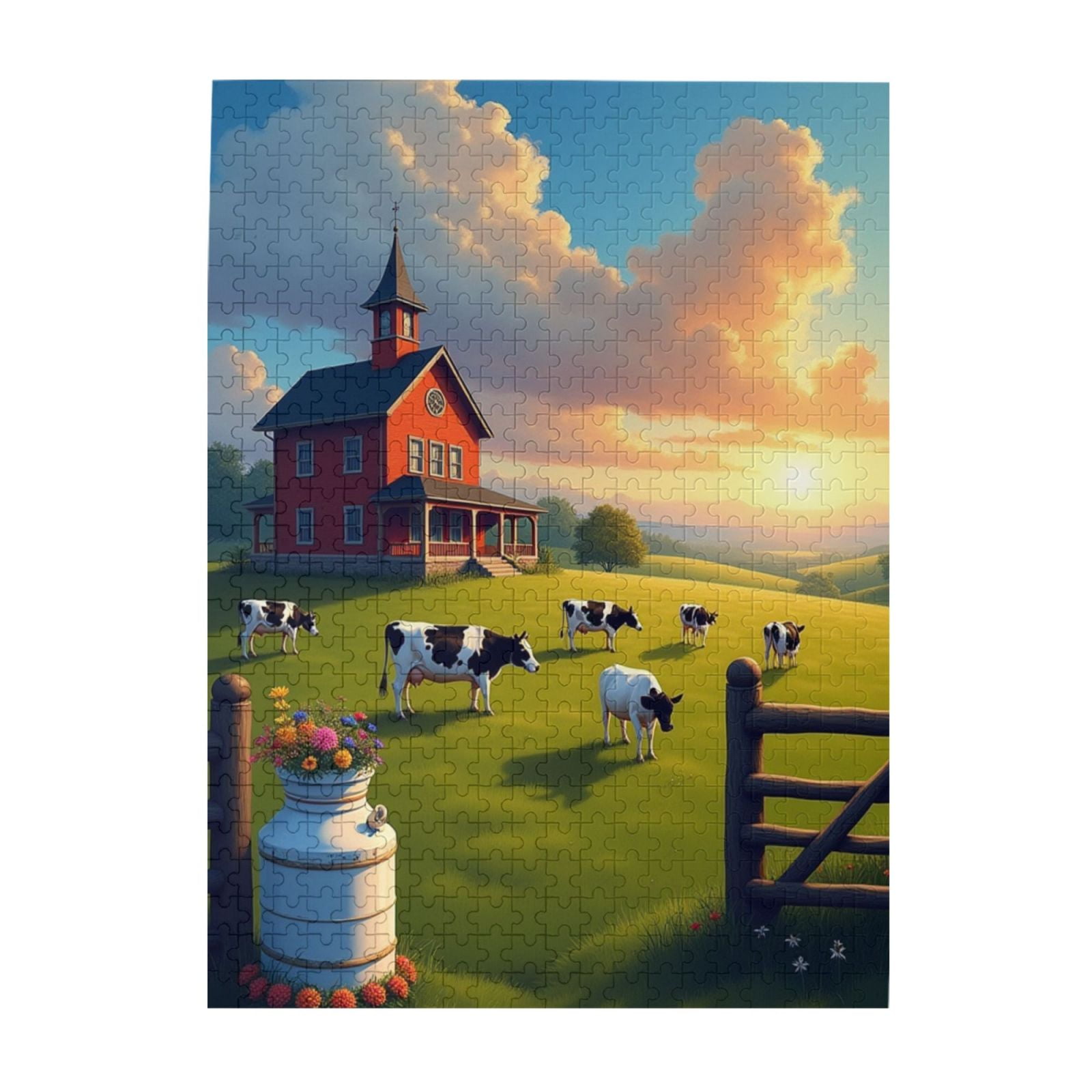 500 Piece Jigsaw Puzzle For Adults Peaceful Countryside Farm Scene With ...