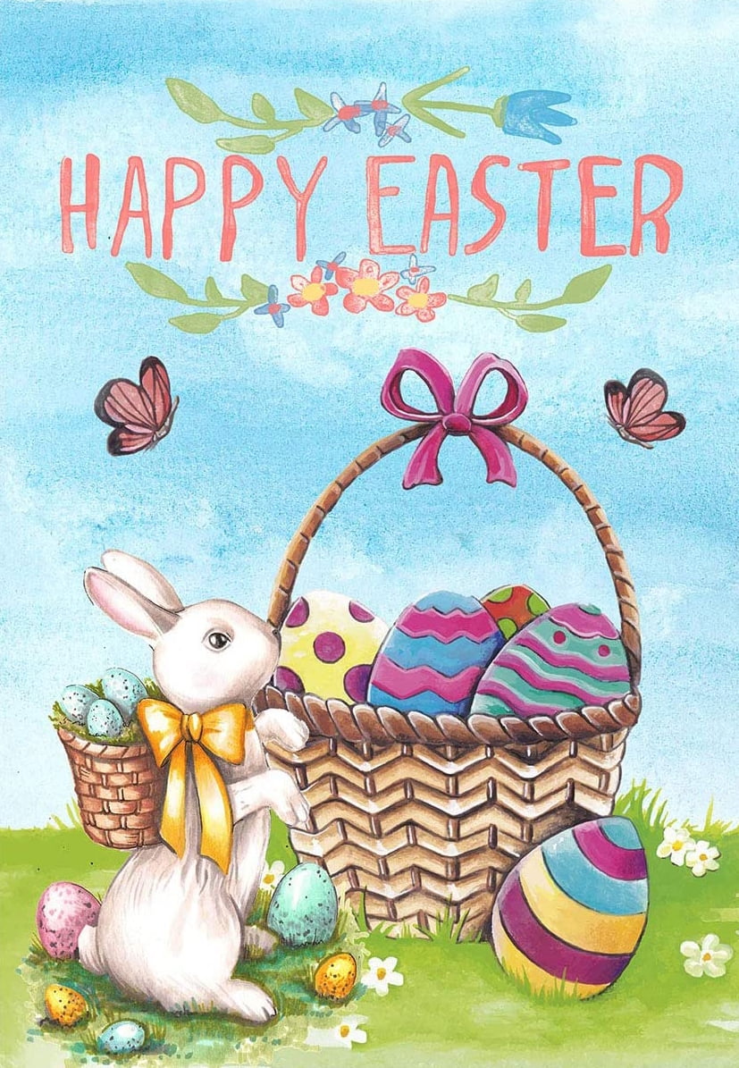500 Piece Jigsaw Puzzle Happy Easter Eggs Basket Bunny Spring Flowers ...