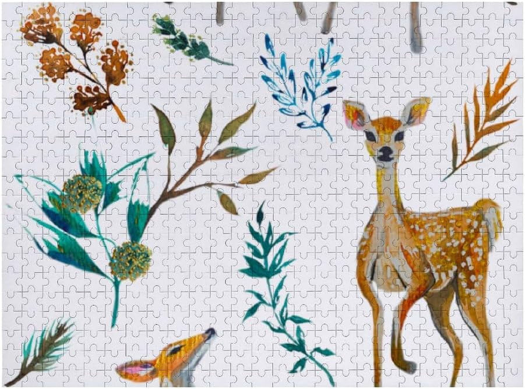 500 Piece Jigsaw Puzzle for Kids Adults - Vintage Deer Winter Christmas ...