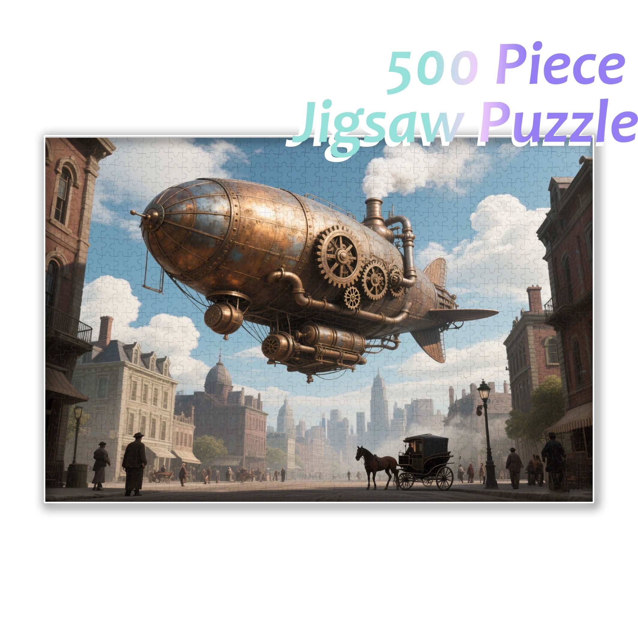 500 Piece Jigsaw Puzzle - Mechanical airship Adult Challenge Jigsaw ...