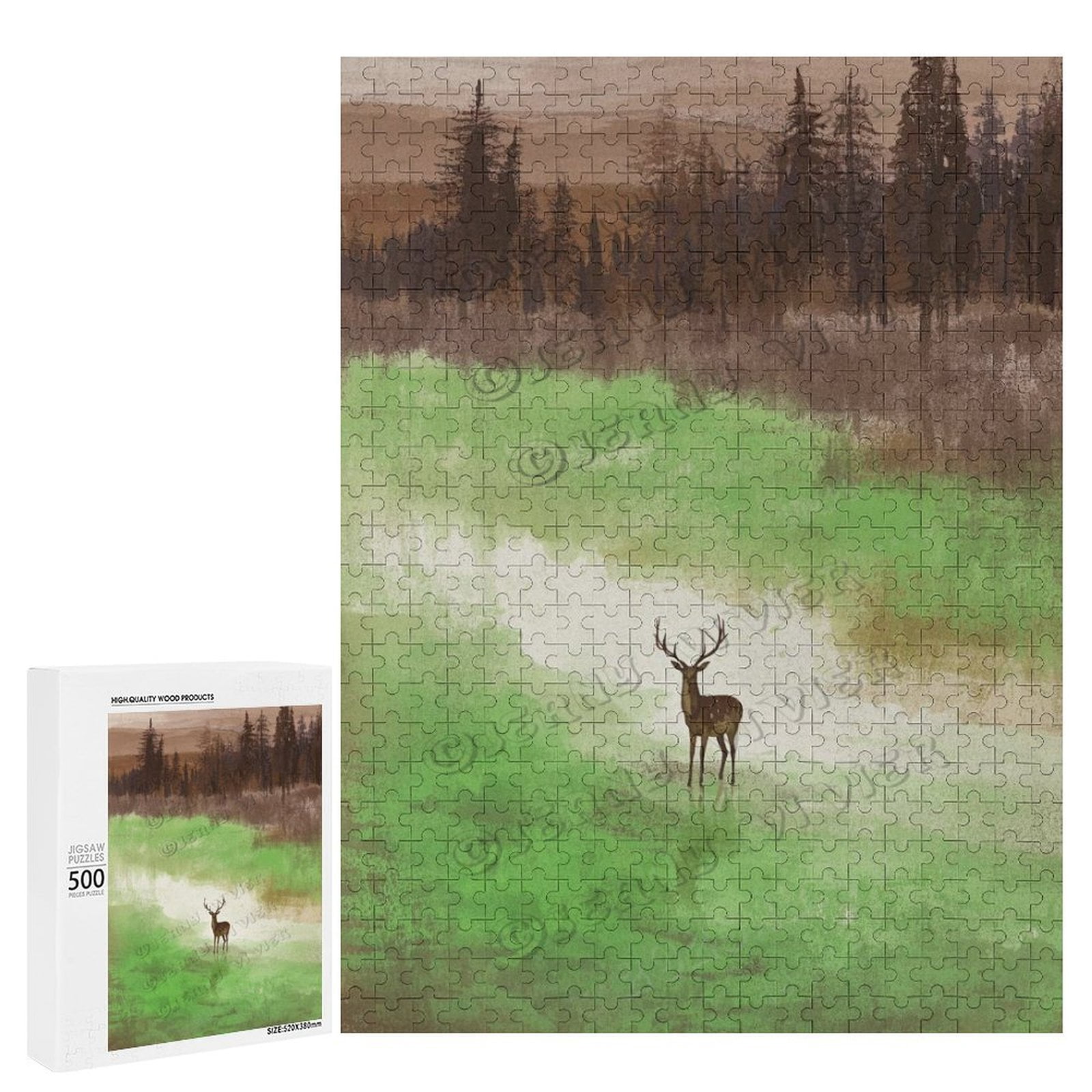 500 Piece Jigsaw Puzzle - Premium Deer Puzzle for Adults | Jigsaw ...