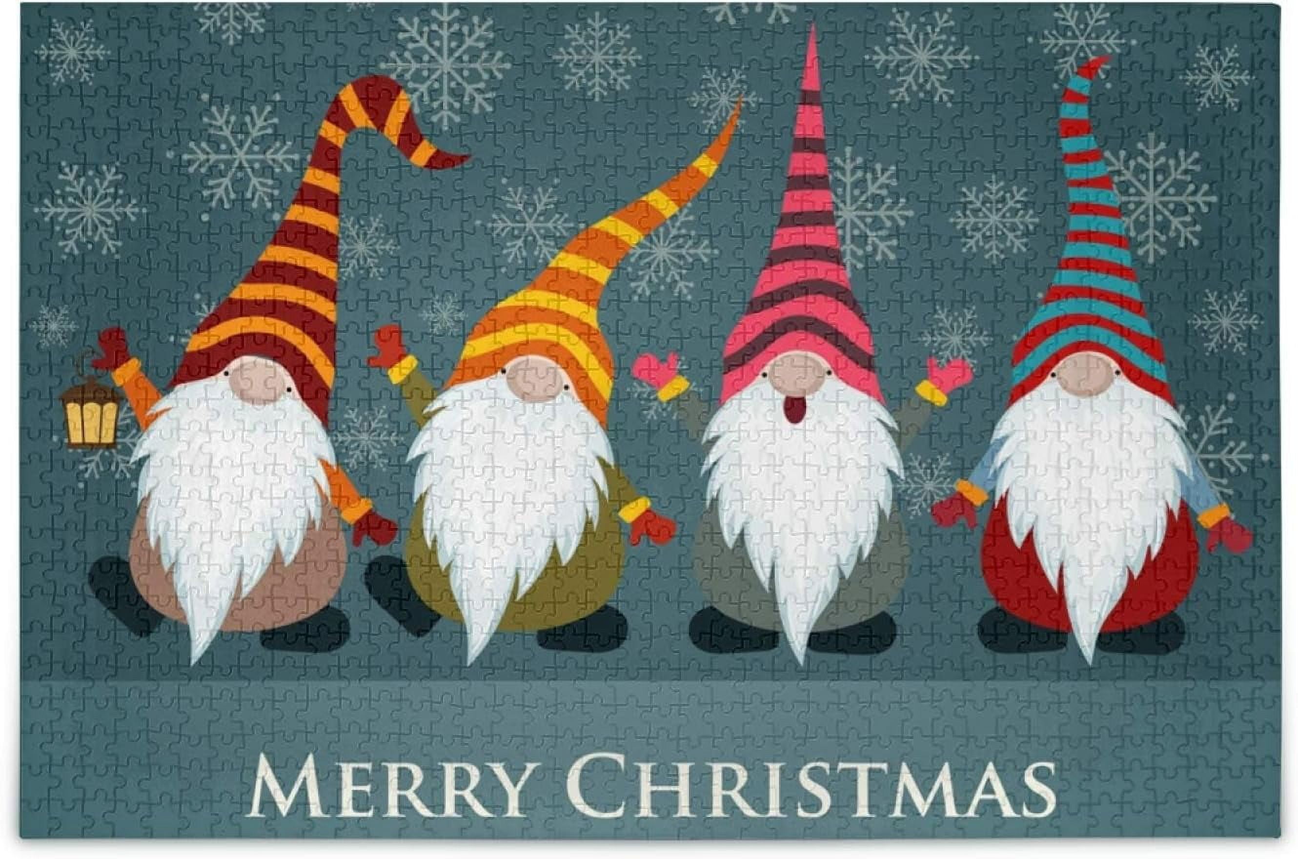 500 Piece Jigsaw Puzzle for Adults Kids, Christmas Gnomes and ...