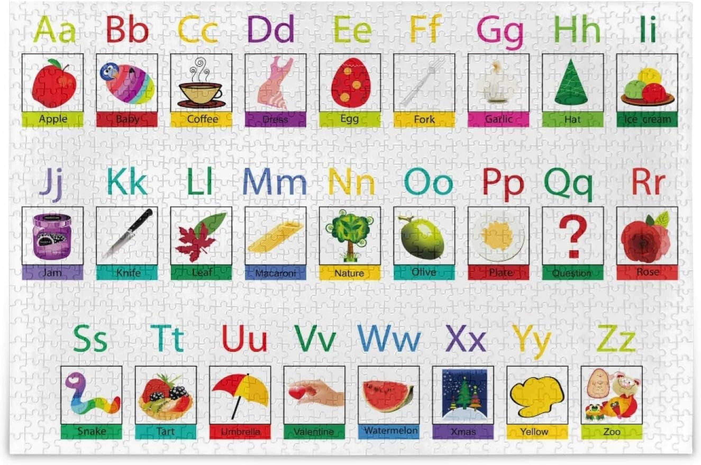 500 Piece Jigsaw Puzzle for Adults Kids, Colorful Picture Dictionary ...