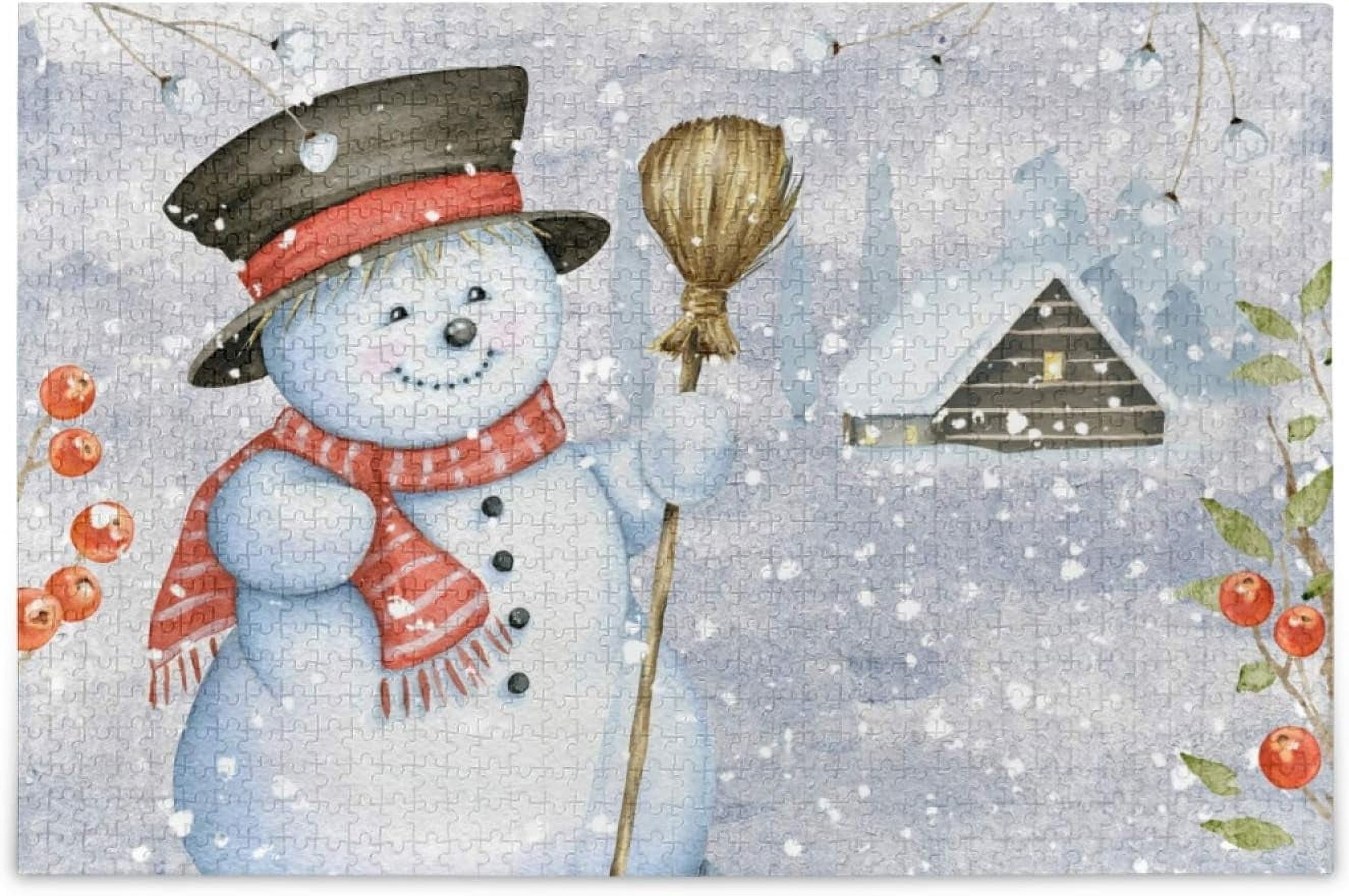500 Piece Jigsaw Puzzle for Adults Kids, Cute Snowman Fun Puzzles for ...