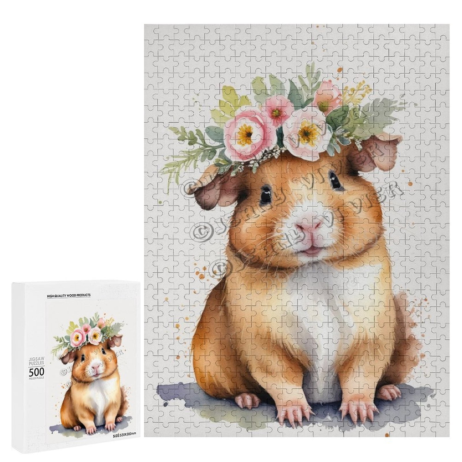 500 Piece Jigsaw Puzzle for Adults - Wood Puzzles - Funny Hamster Theme ...