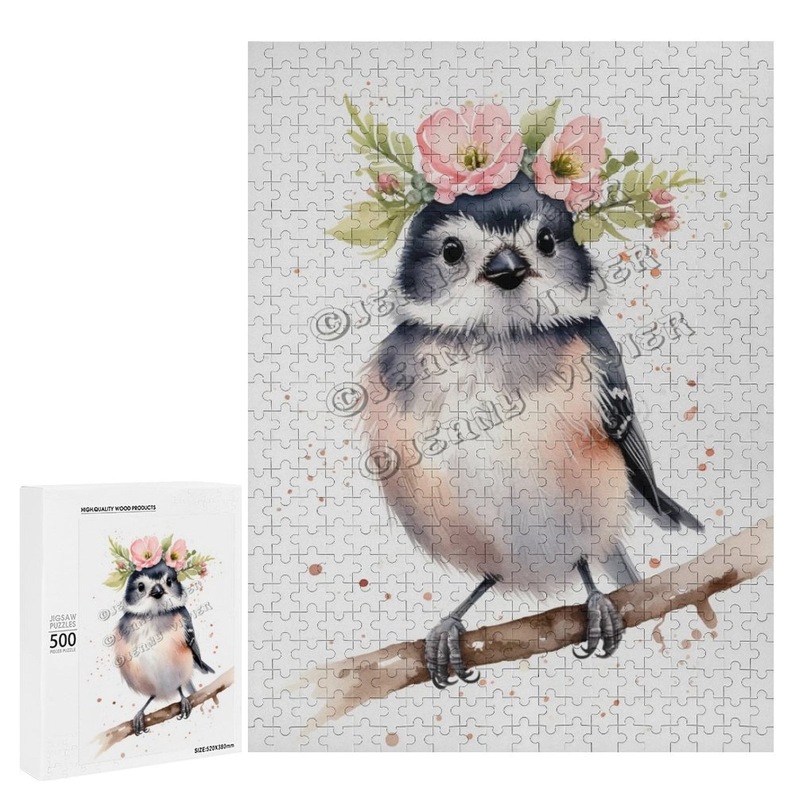 500 Piece Jigsaw Puzzle for Adults - Wood Puzzles - Tit - Fun Challenge ...