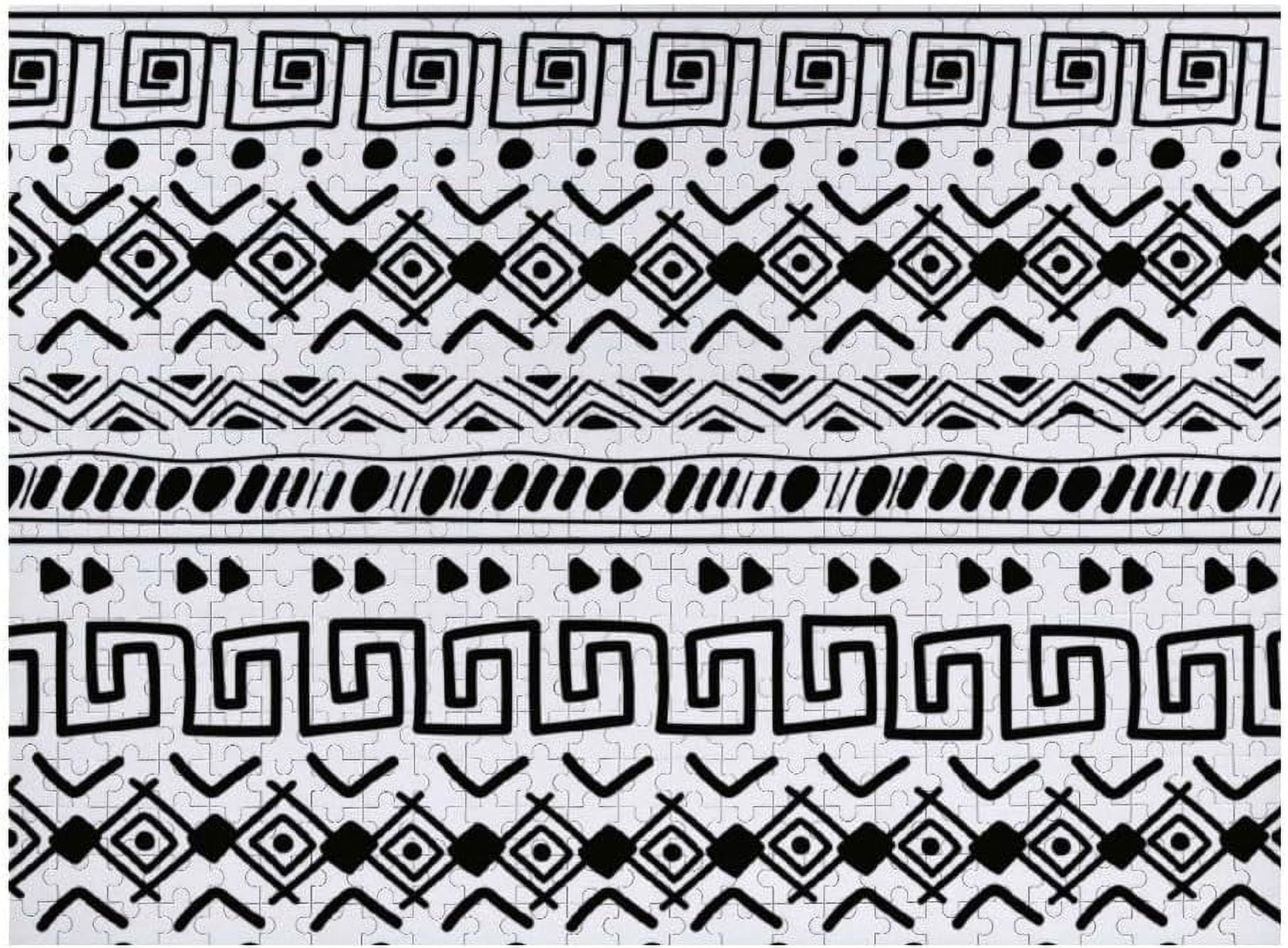 500 Piece Jigsaw Puzzle for Kids Adults - African Tribal Ornament ...