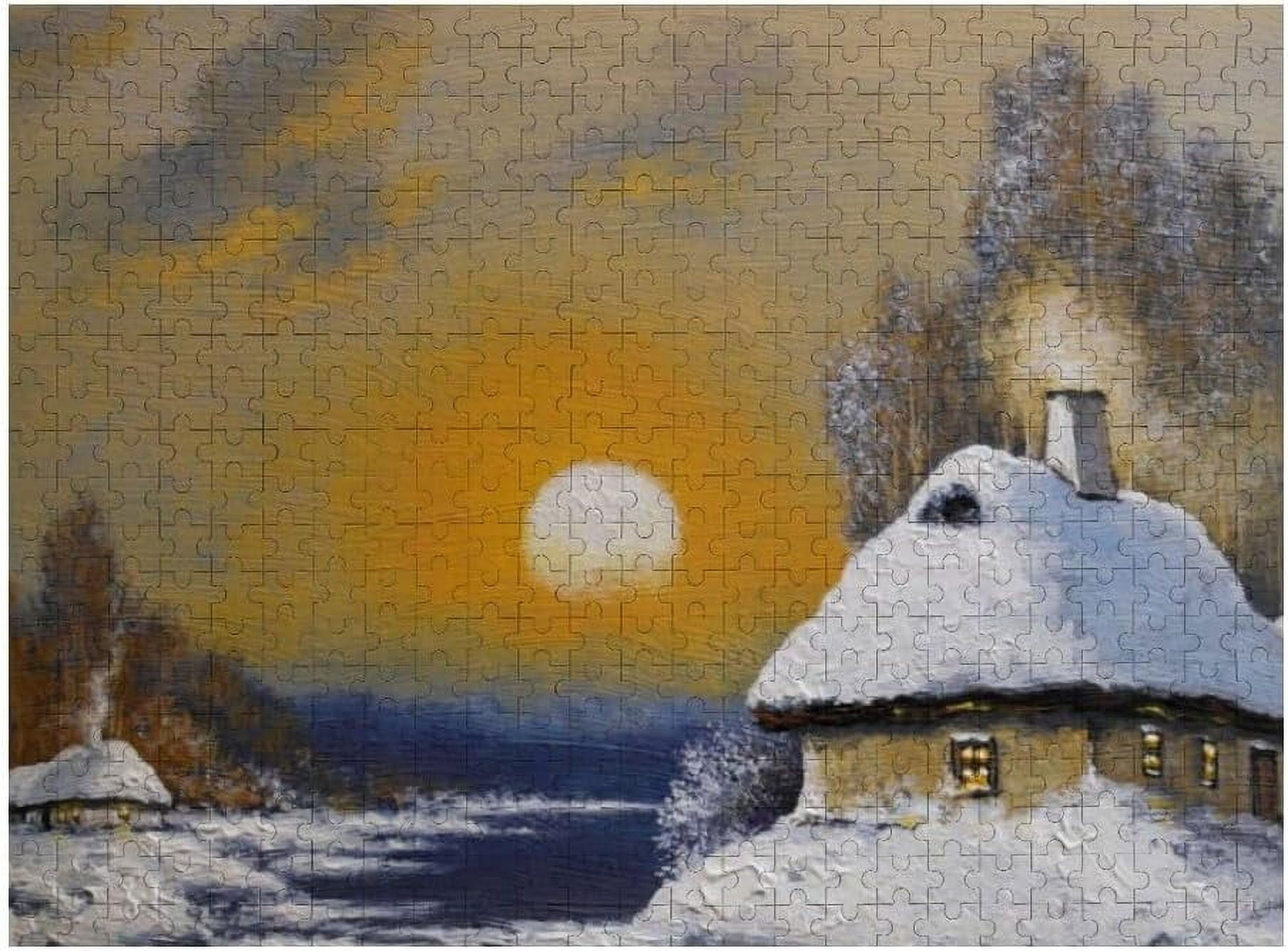 500 Piece Jigsaw Puzzle for Kids Adults - Oil Paintings Winter ...