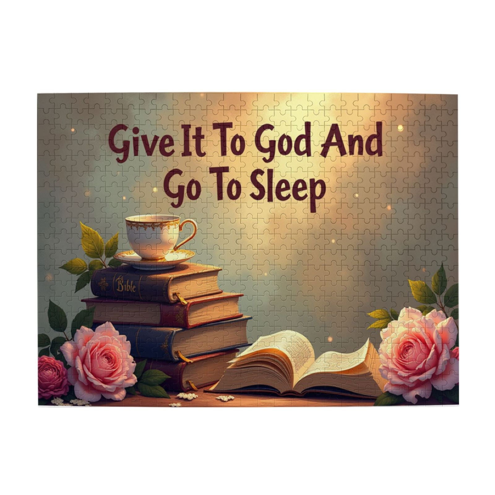 500 Piece Jigsaw Puzzles For Adults Give It To God And Go To Sleep ...