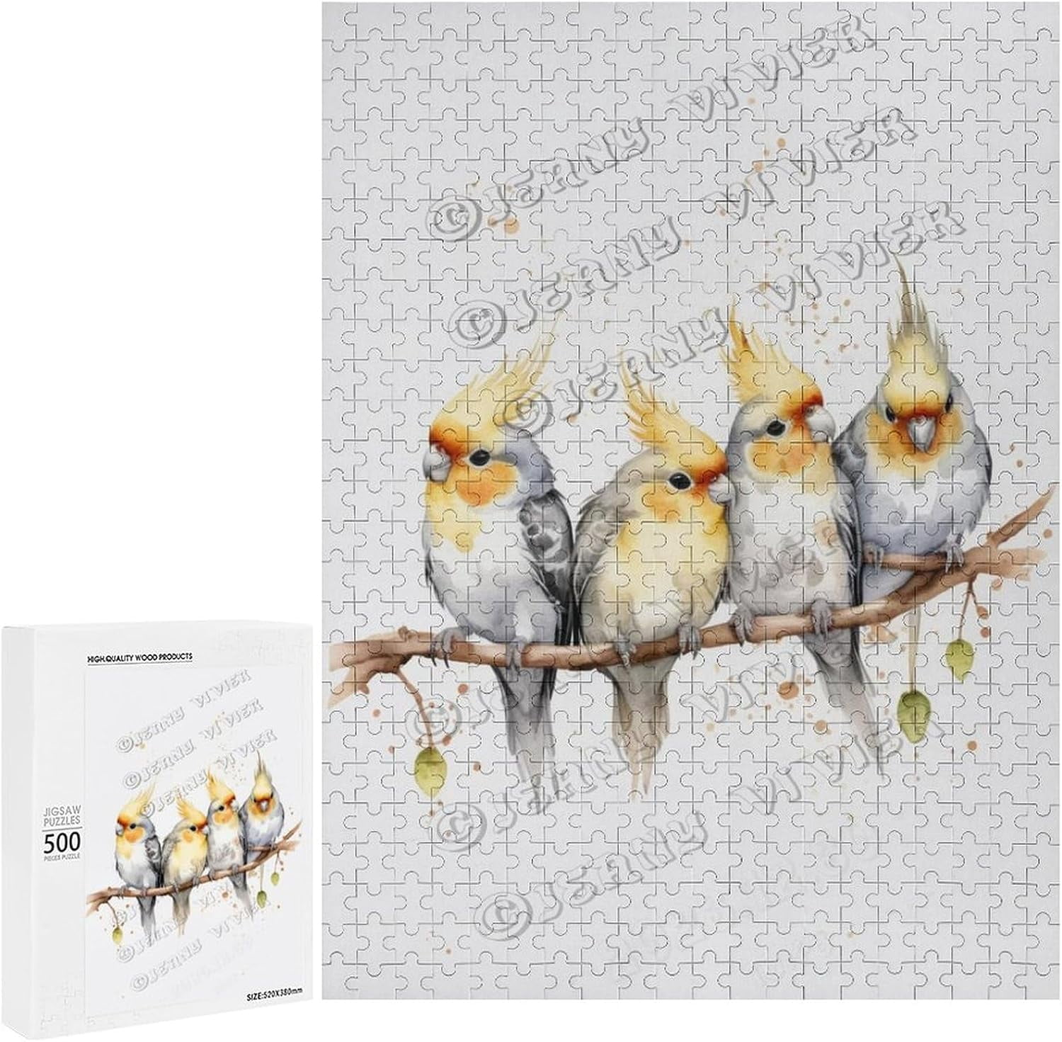 500 Piece Jigsaw Puzzles for Adults - Wood Puzzles - Watercolor ...