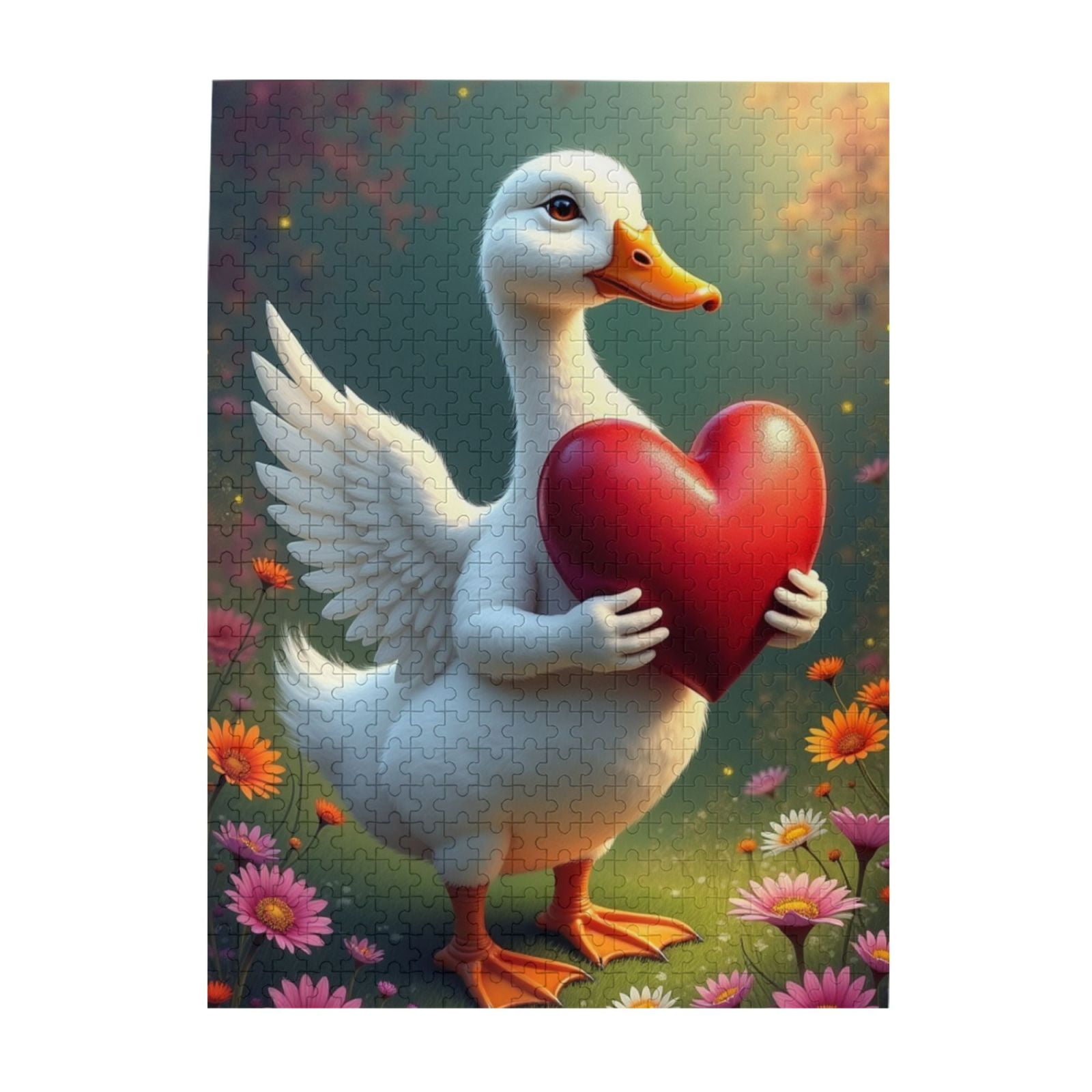500 Piece Jigsaw Puzzles For Adults Adorable Duck With Heart ...