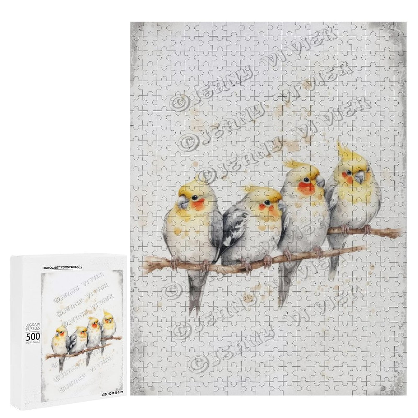 500 Piece Jigsaw Puzzles for Adults - Wood Puzzles - Watercolor ...
