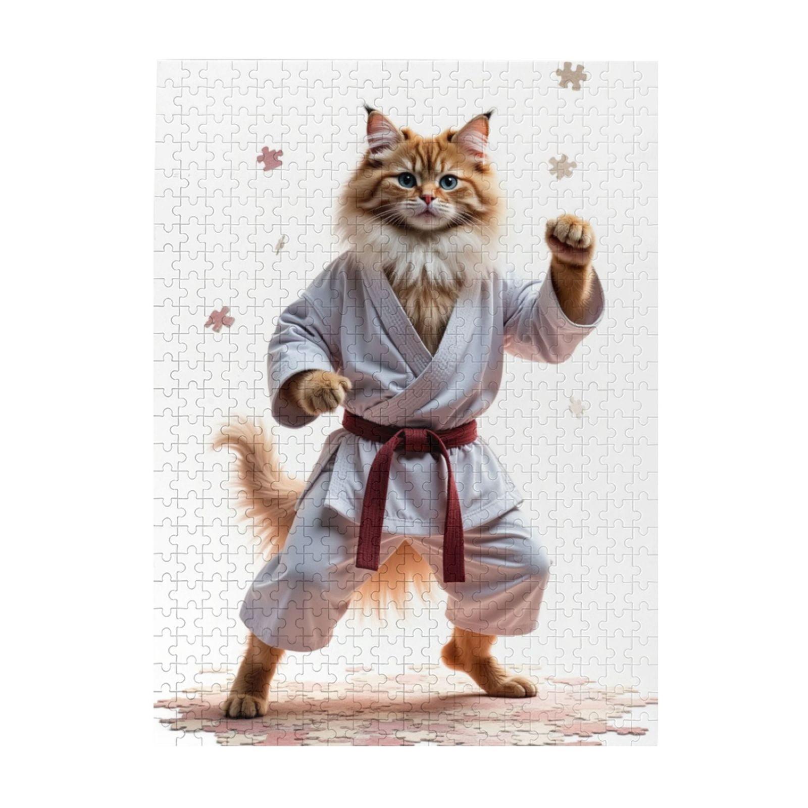 500 Piece Karate Cat Jigsaw Puzzle For Adults Challenging & Fun Brain ...