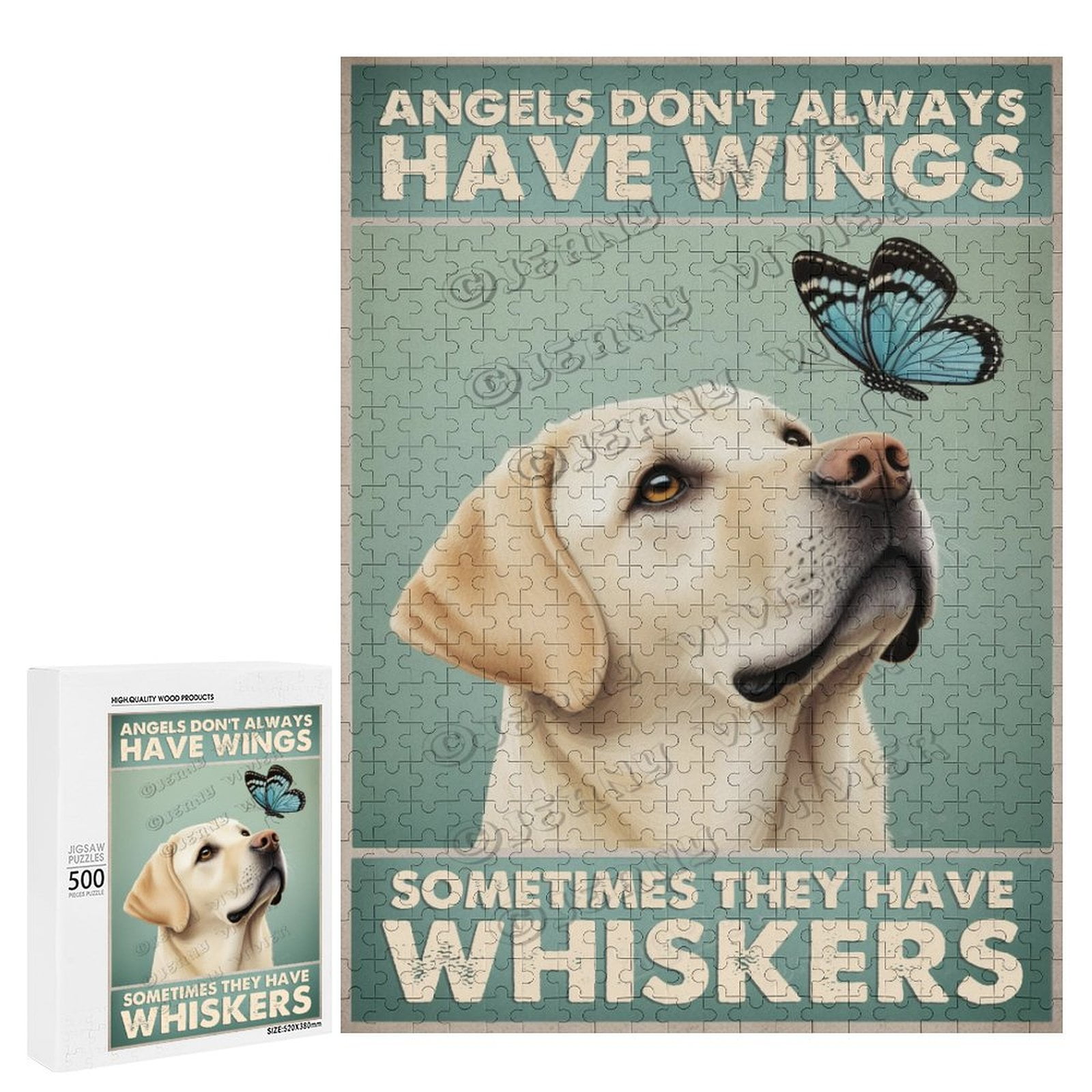 500-Piece Labrador Dog Puzzle for Adults - Beautifully Illustrated ...