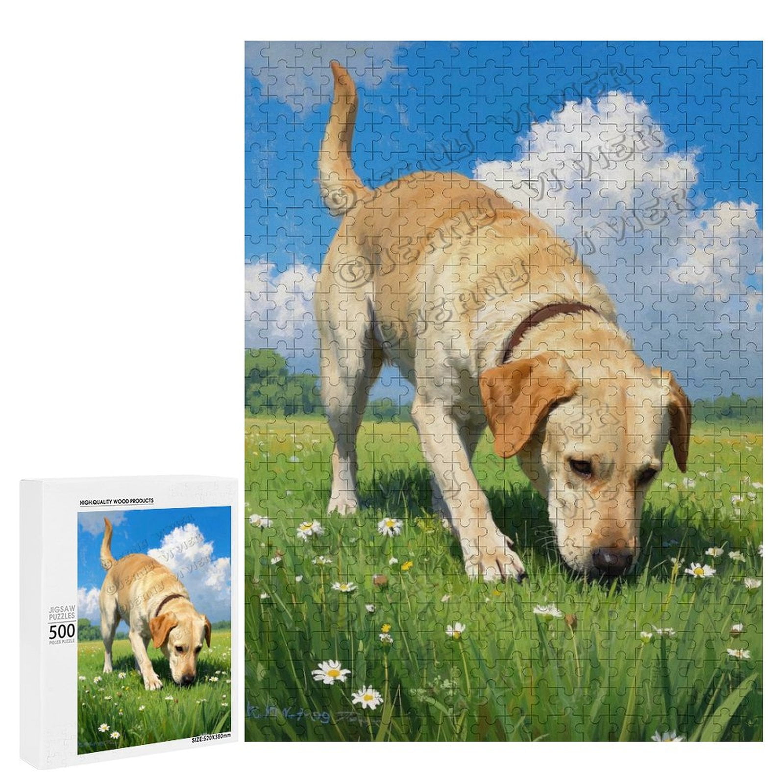 500 Piece Labrador Retriever Dog Puzzle for Adults, Finished Size 20.5 ...
