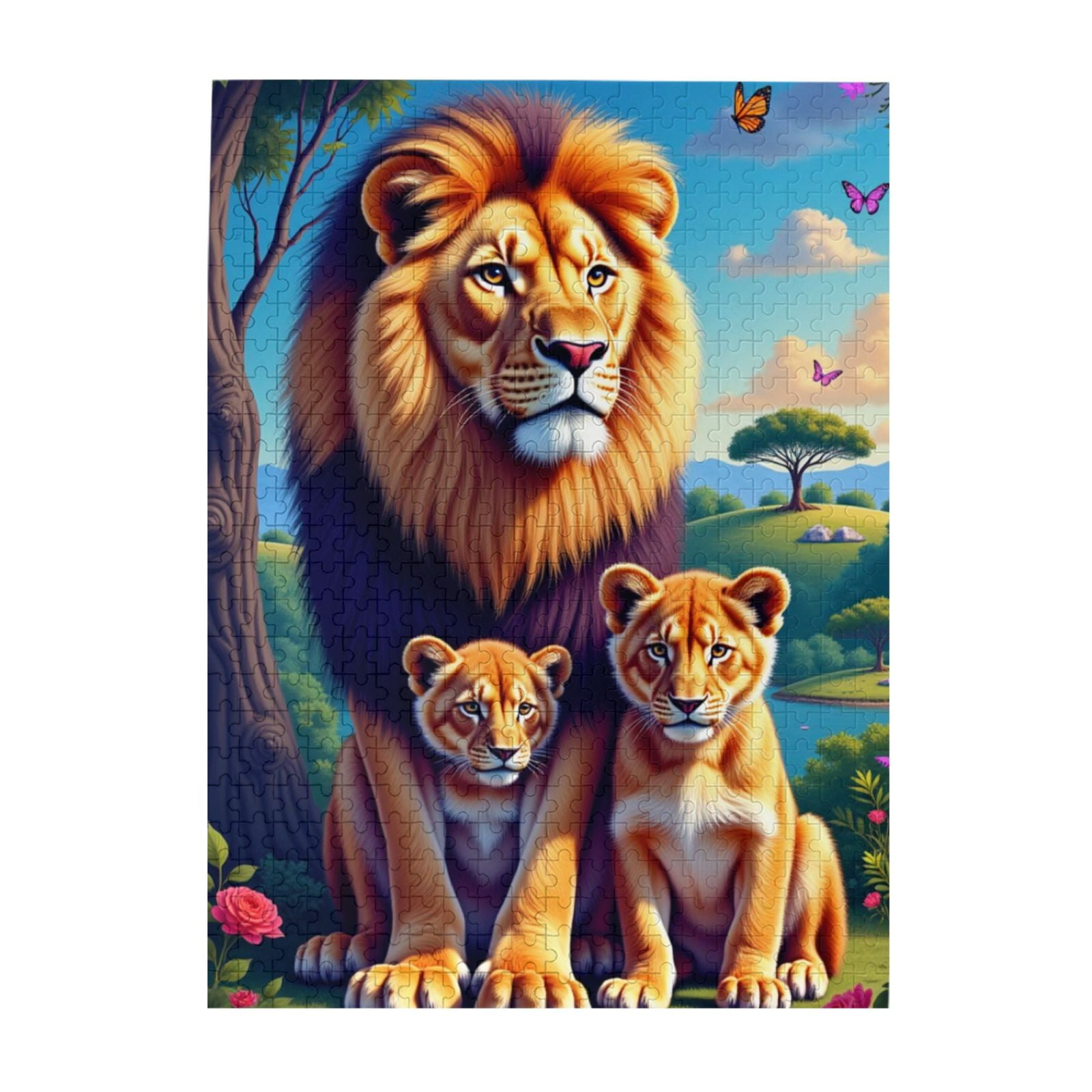 500 Piece Lion Family Jigsaw Puzzle For Adults Majestic Wildlife ...