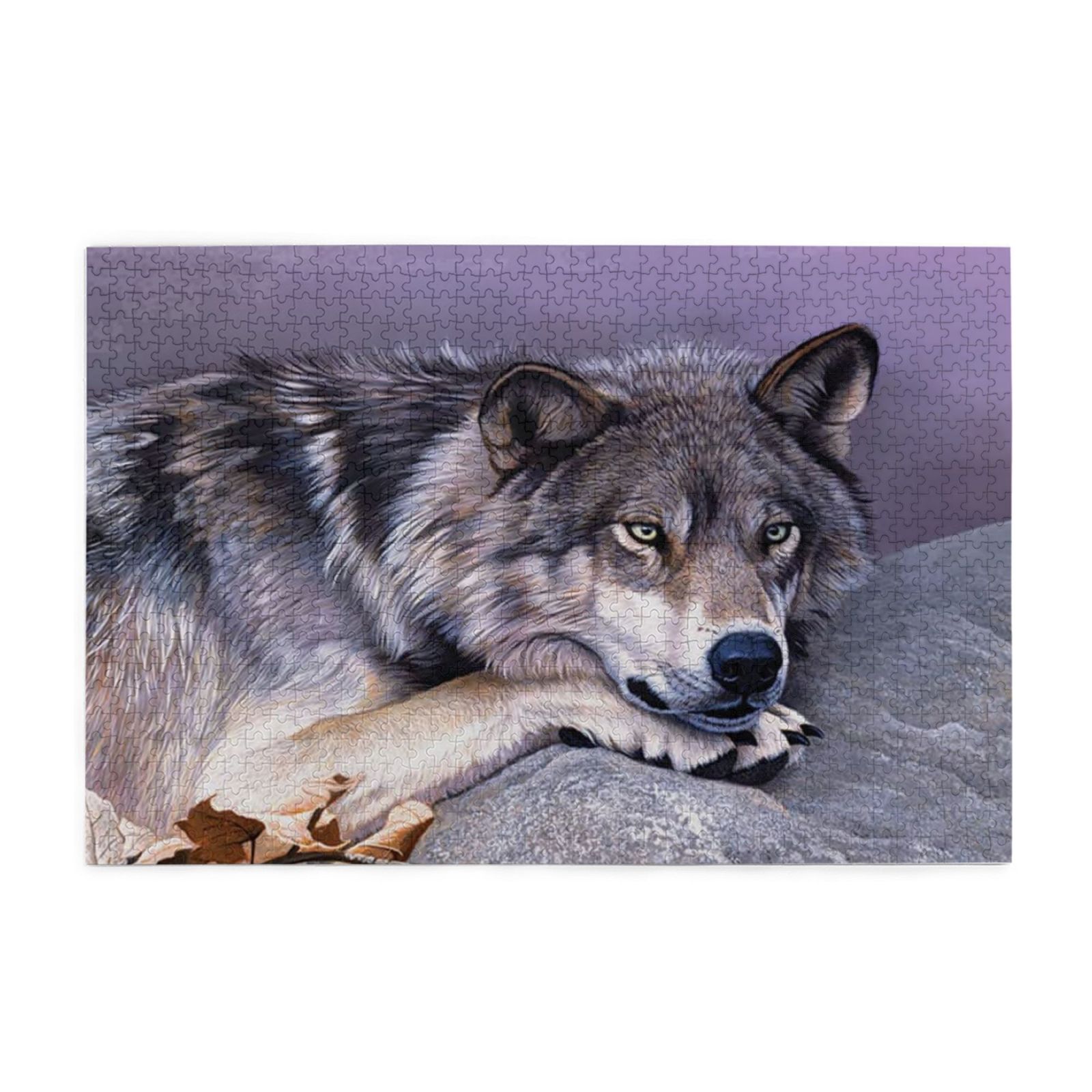 500 Piece Majestic Wolf Wooden Jigsaw Puzzle For Adults Serene Wildlife ...
