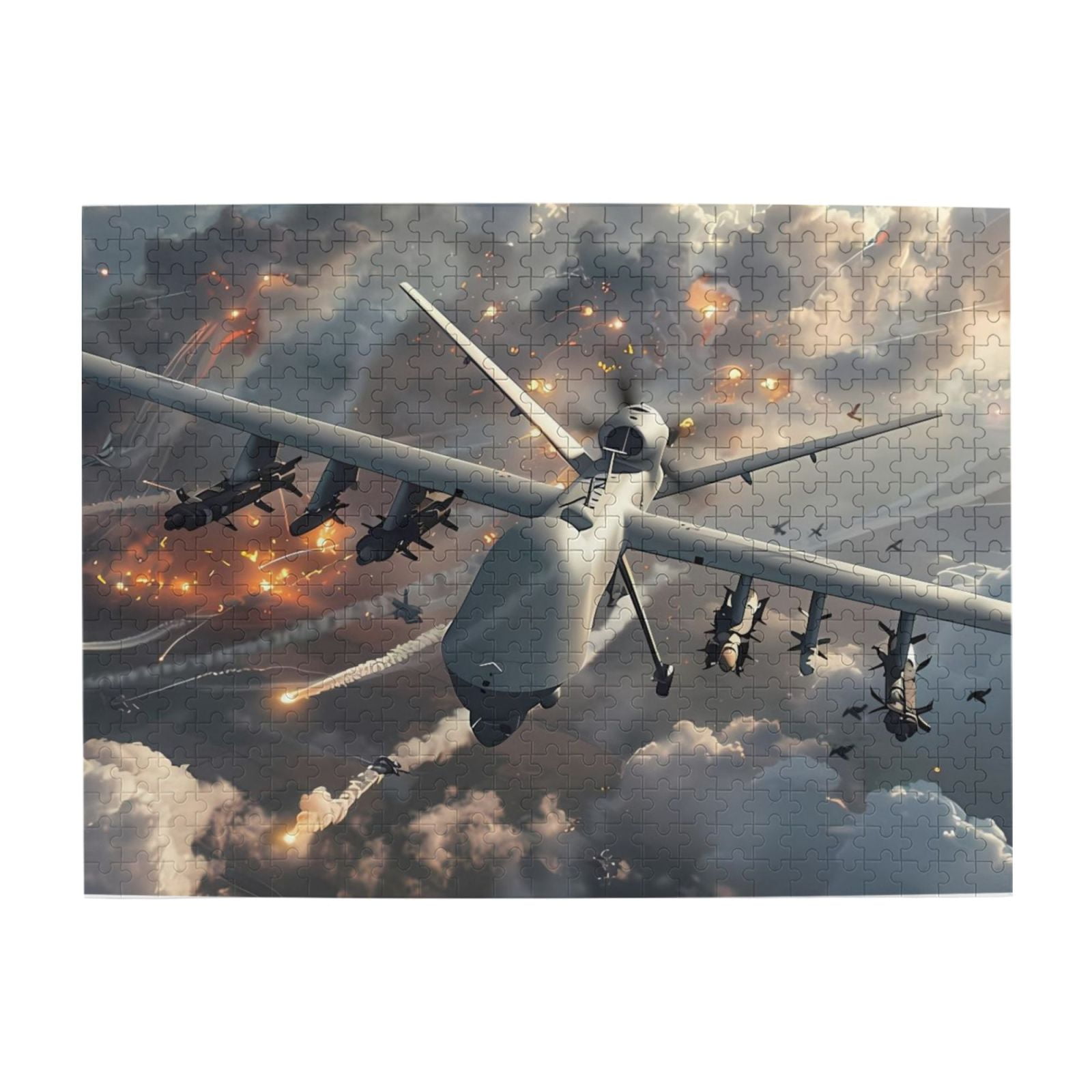 500 Piece Military Combat Drone Jigsaw Puzzle For Adults – Intense ...