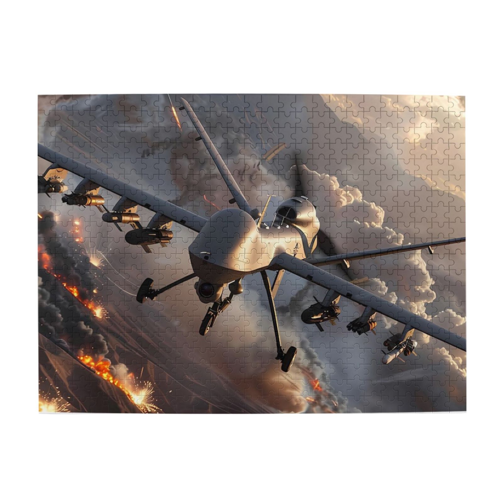 500 Piece Military Drone Jigsaw Puzzle For Adults Intense Aerial ...