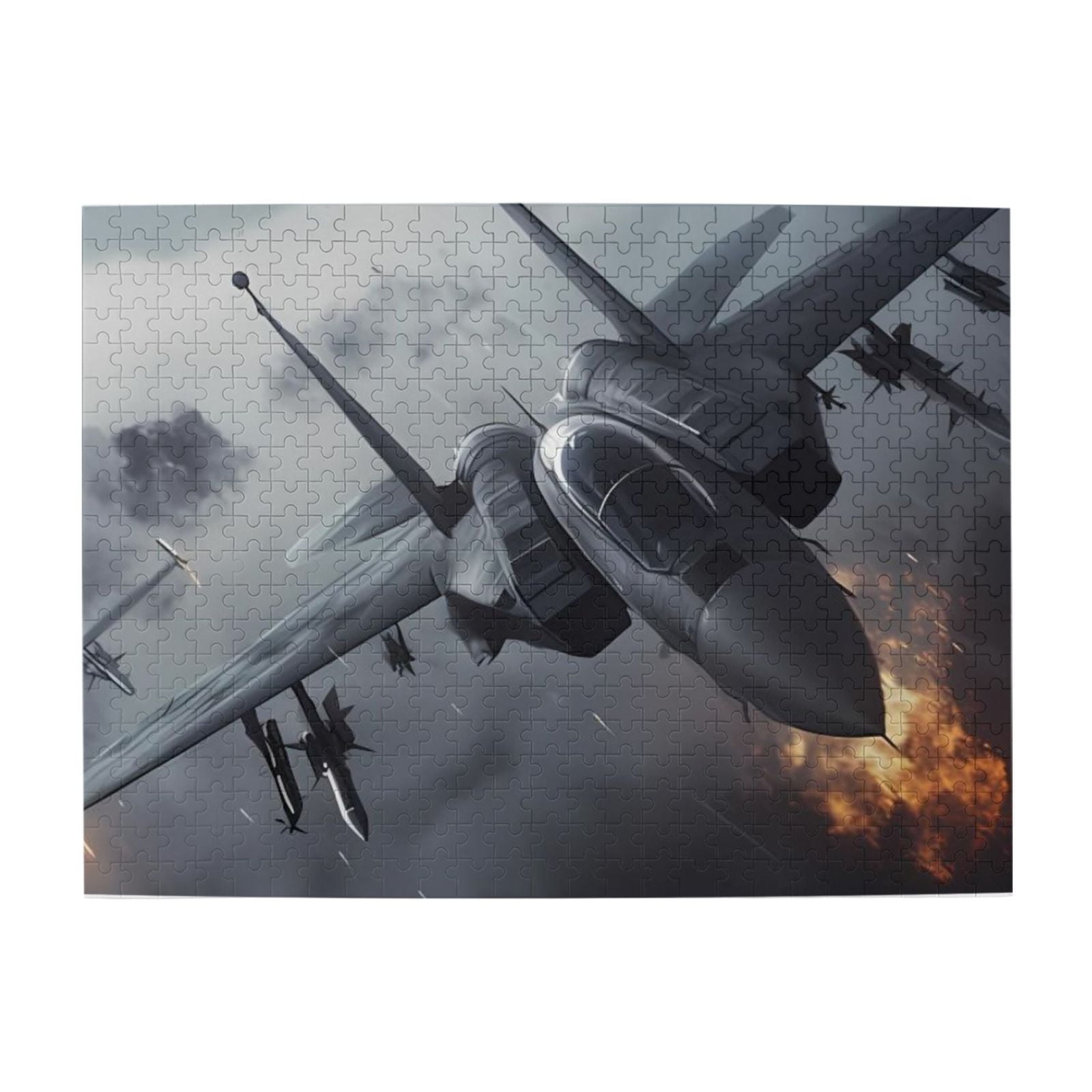 500 Piece Military Fighter Jet Wooden Jigsaw Puzzle For Adults ...
