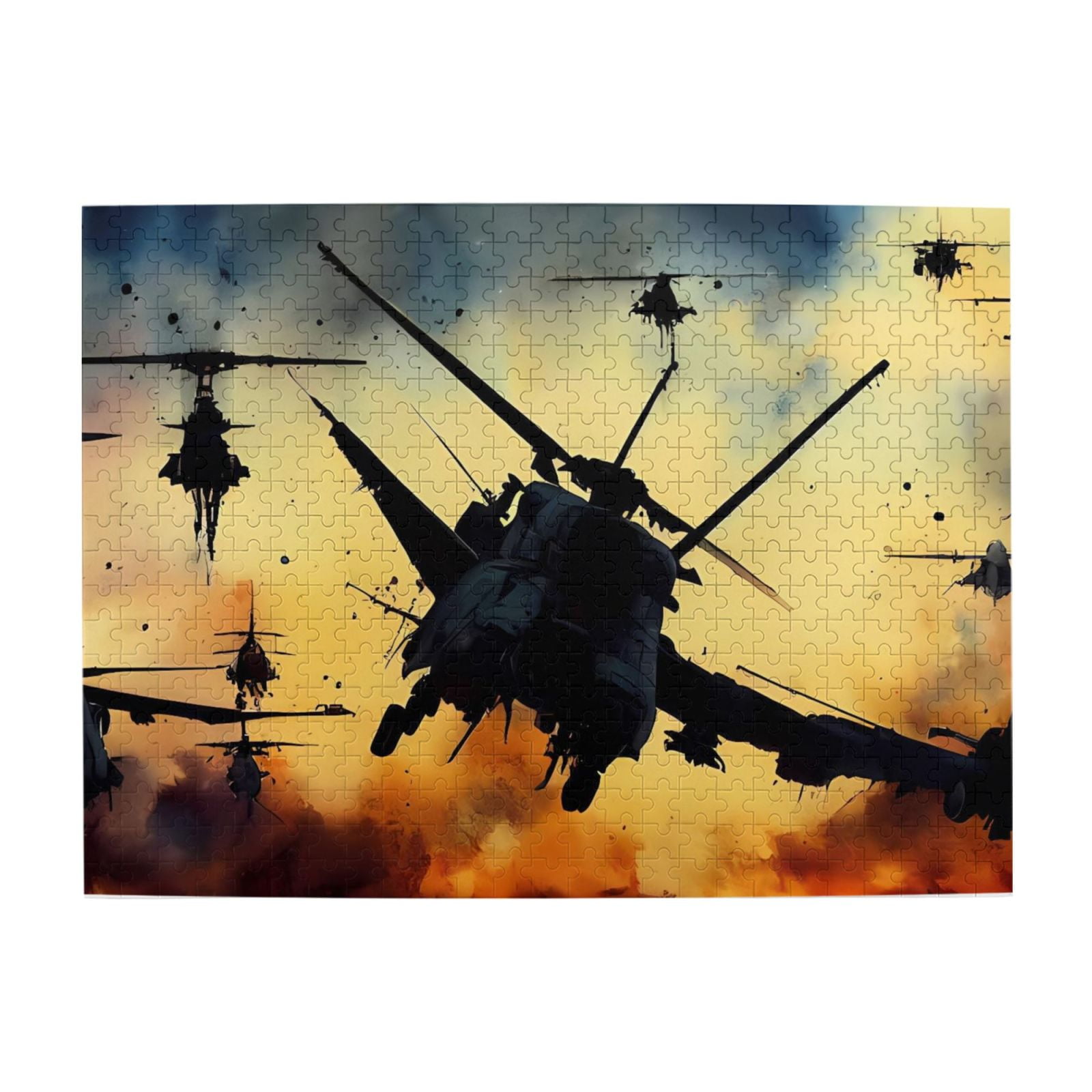 500 Piece Military Helicopters Jigsaw Puzzle For Adults – Vibrant Air ...