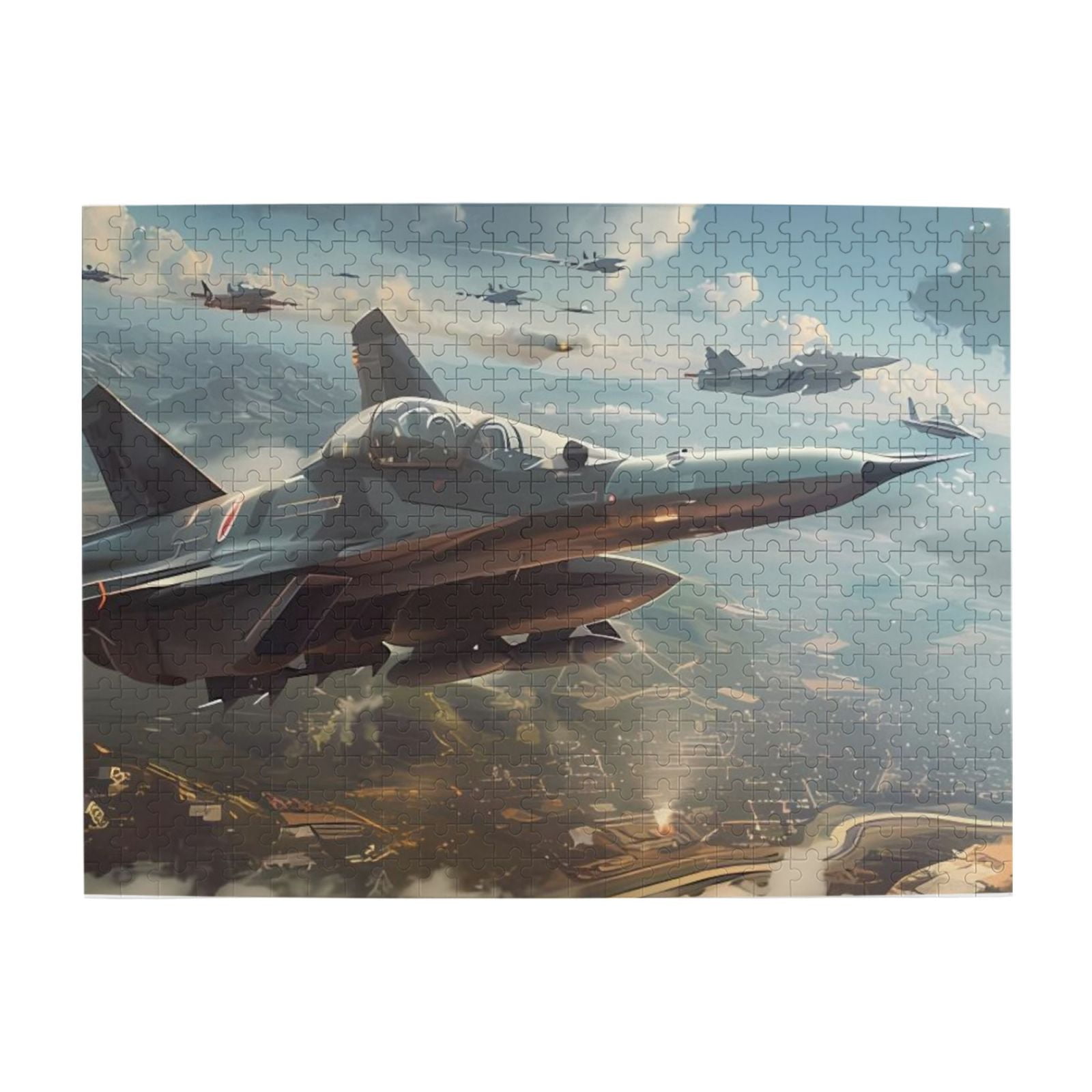 500 Piece Military Jet Jigsaw Puzzle For Adults Challenging Wooden ...