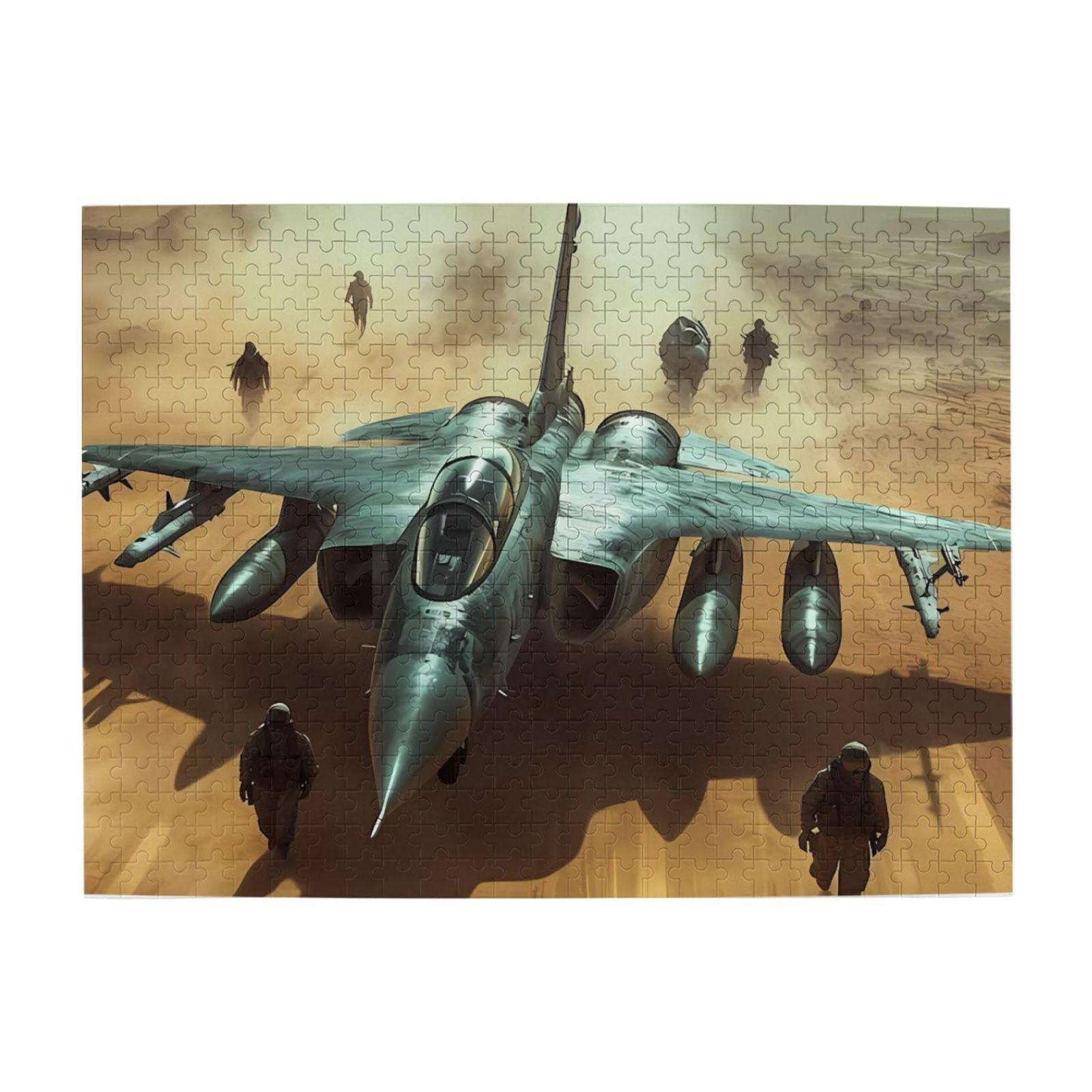 500 Piece Military Jet Jigsaw Puzzle For Adults – Intense Desert ...