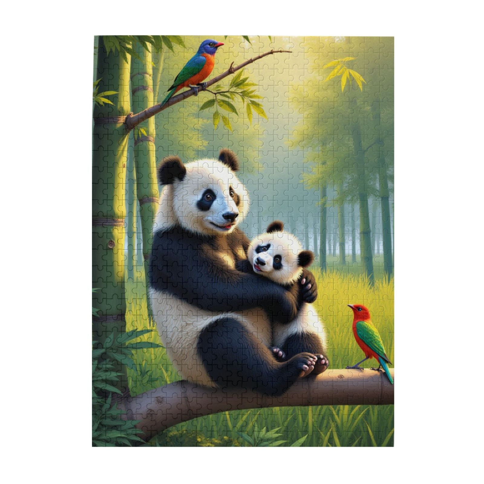 500 Piece Pandas In Bamboo Forest Jigsaw Puzzle For Adults ...