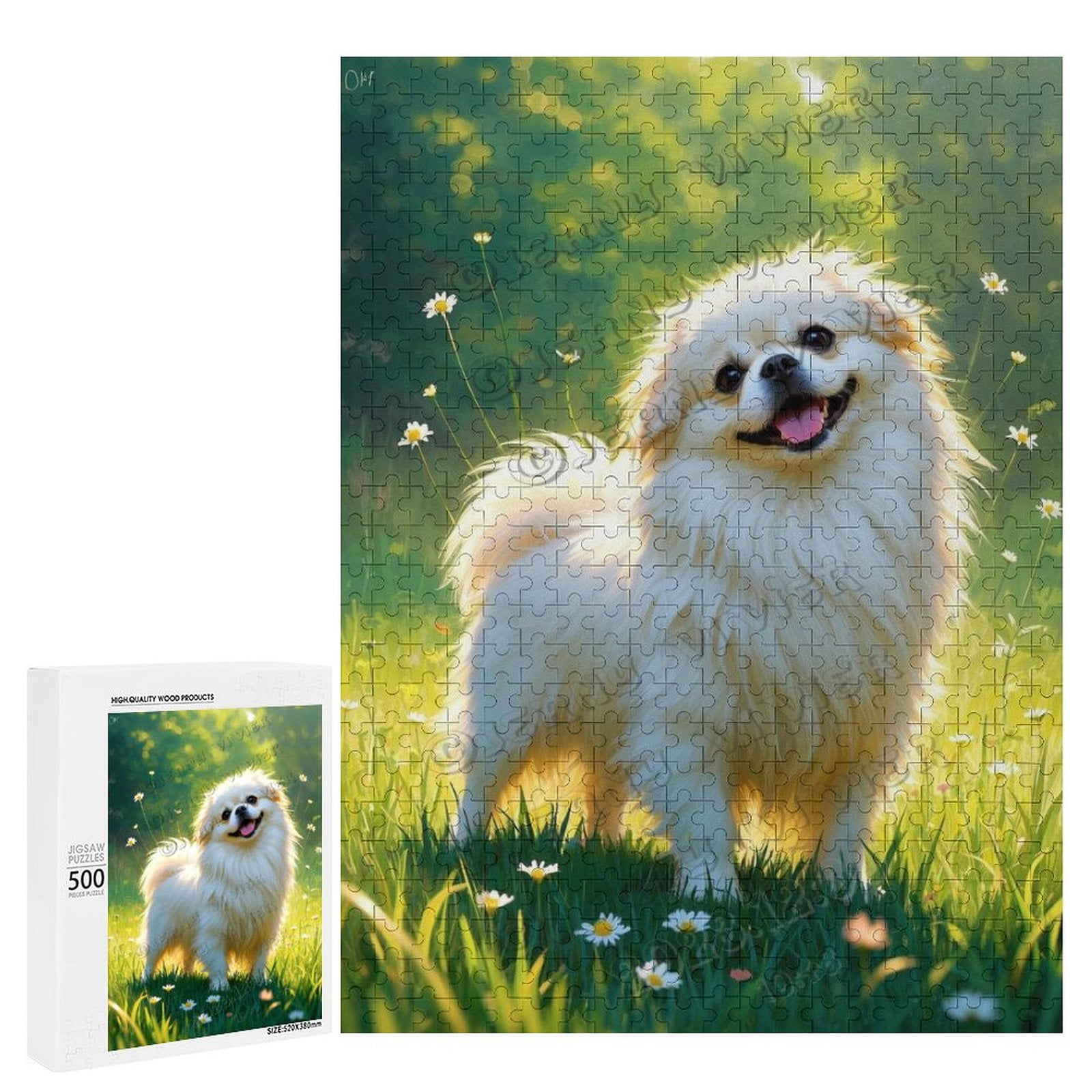 500 Piece Pekingese Dog Lovers Wooden Puzzle for Adults, Finished Size ...