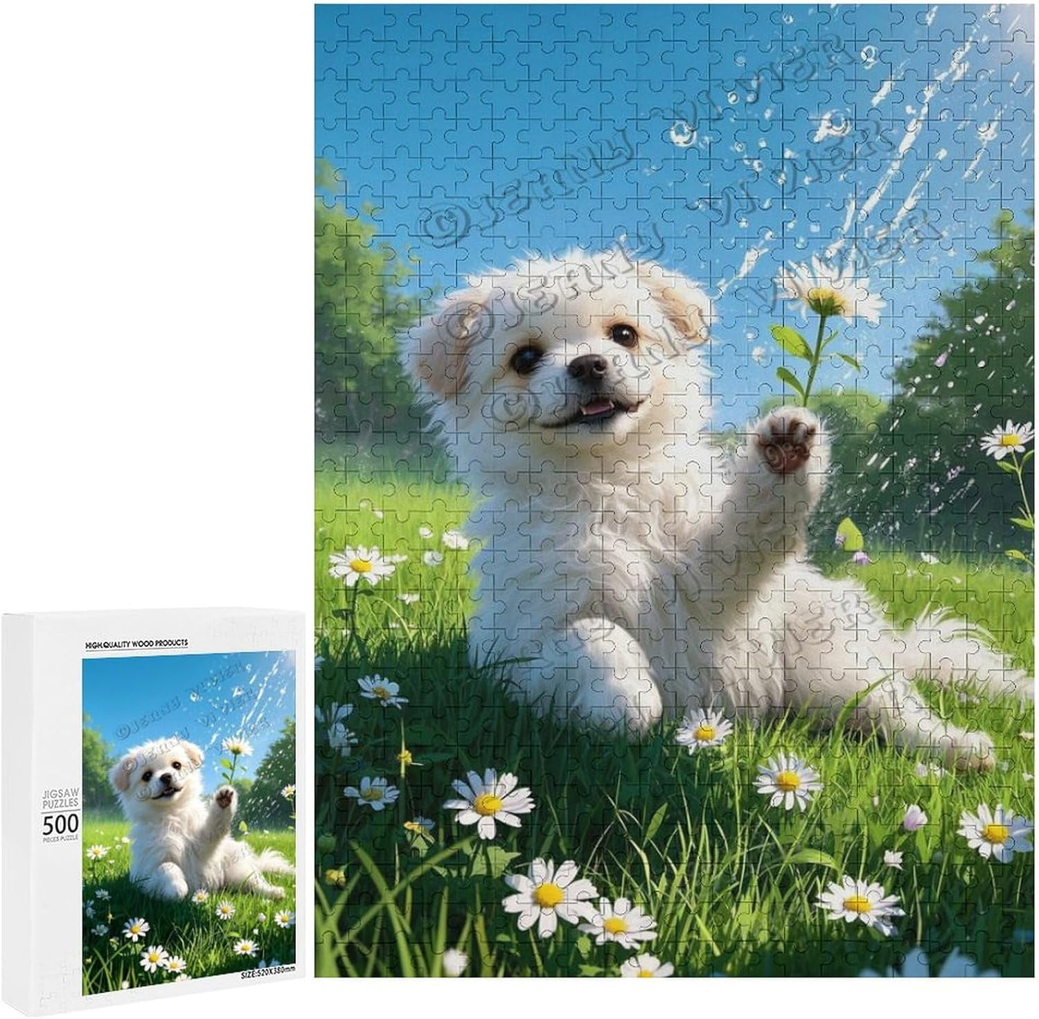 500 Piece Pekingese Dog Puzzle for Adults, Wooden, Finished Size 20.5 ...