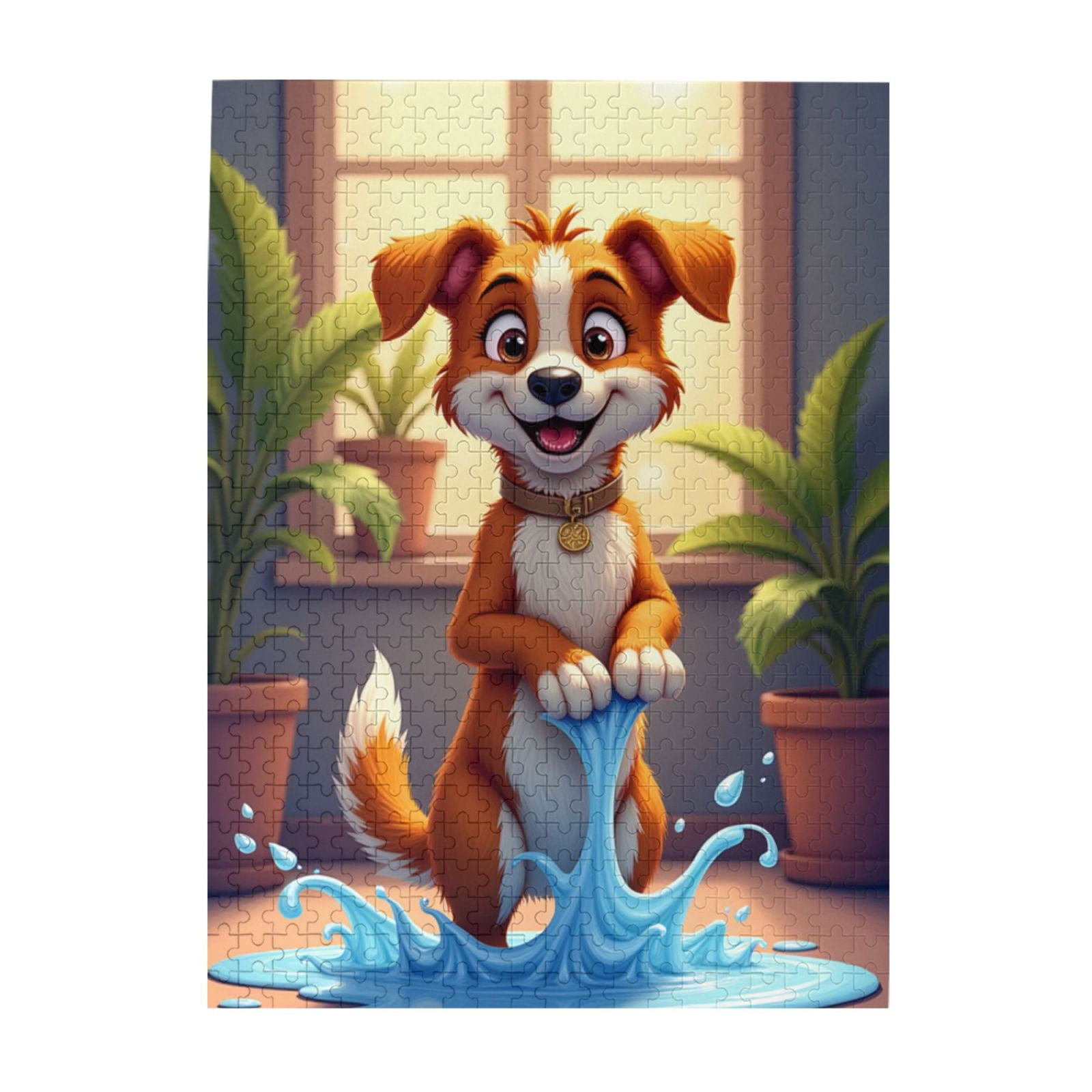 500 Piece Puppy In Puddle Jigsaw Puzzle Engaging & Fun Adult Puzzle ...