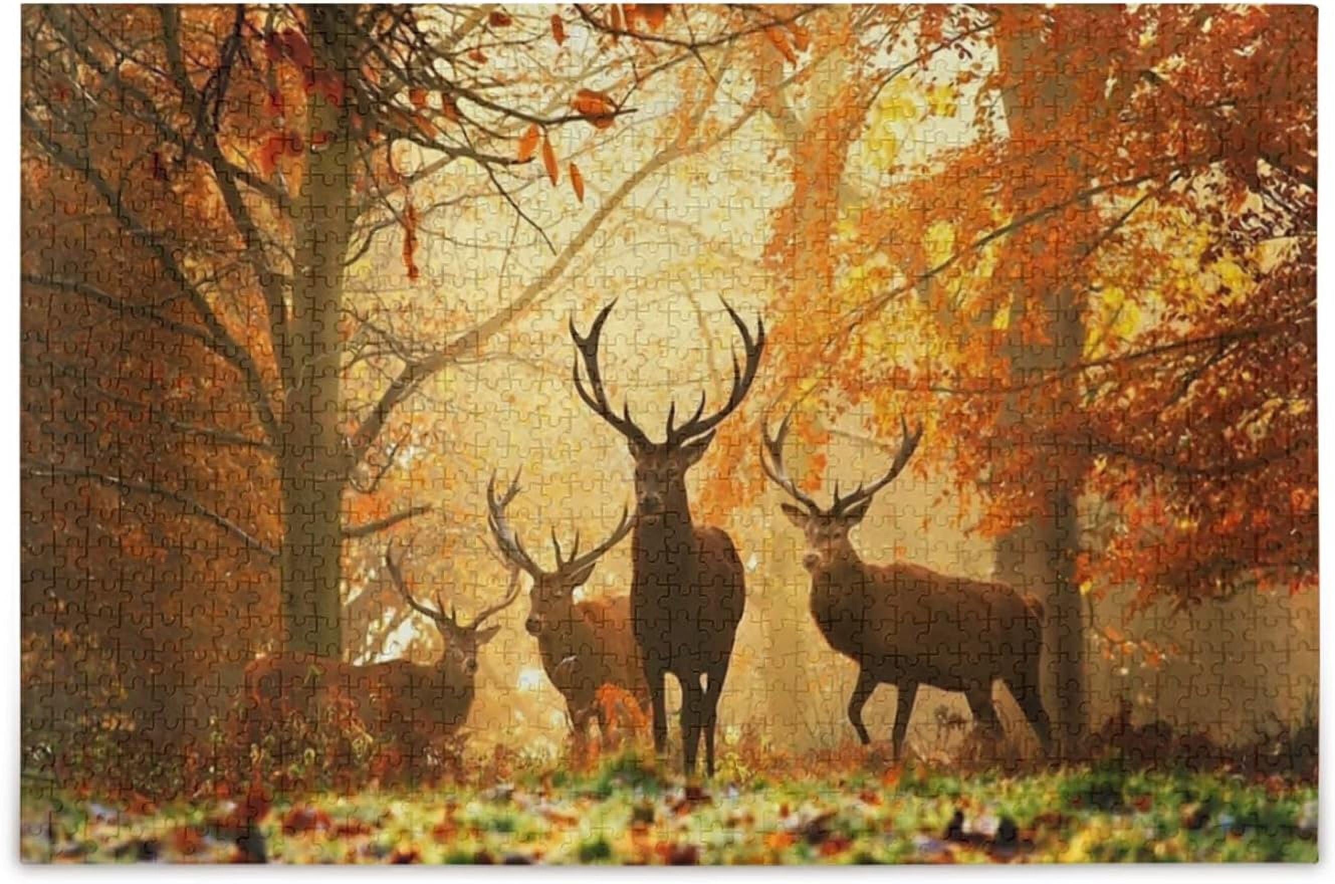 500 Piece Puzzle for Adults - Deer Autumn - 500 Piece Jigsaw Puzzle ...