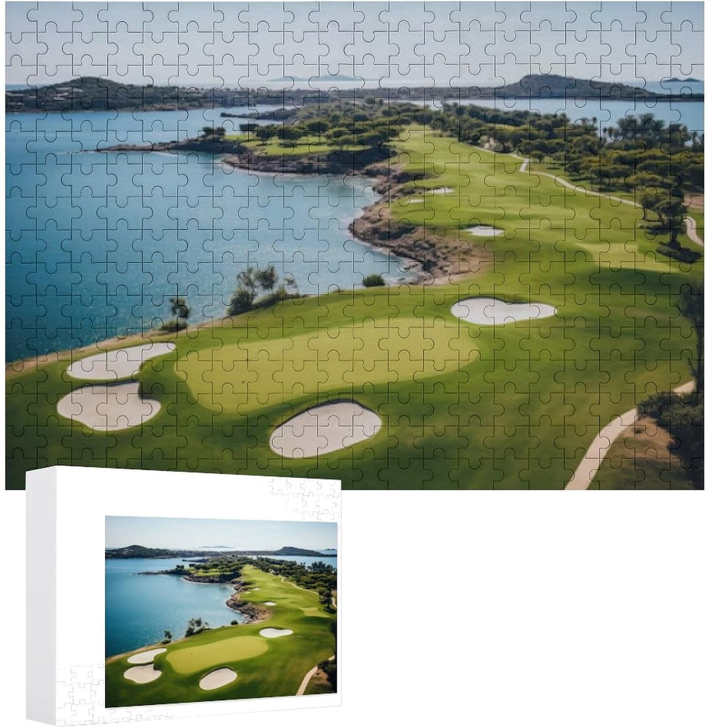 500 Piece Puzzle for Adults High Angle Golf Field Challenging Jigsaw ...