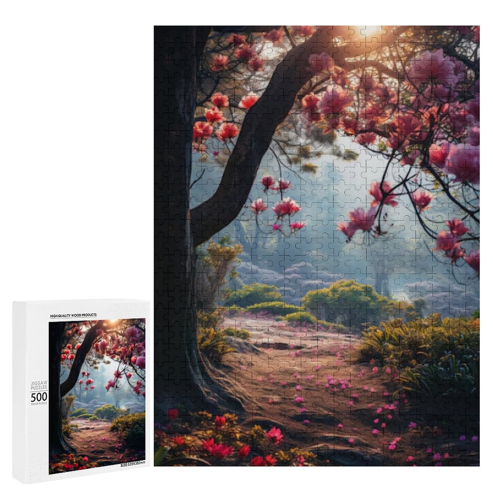 500-Piece Puzzle – Spring Flowers, Ideal for Adults & Kids, Challenging ...