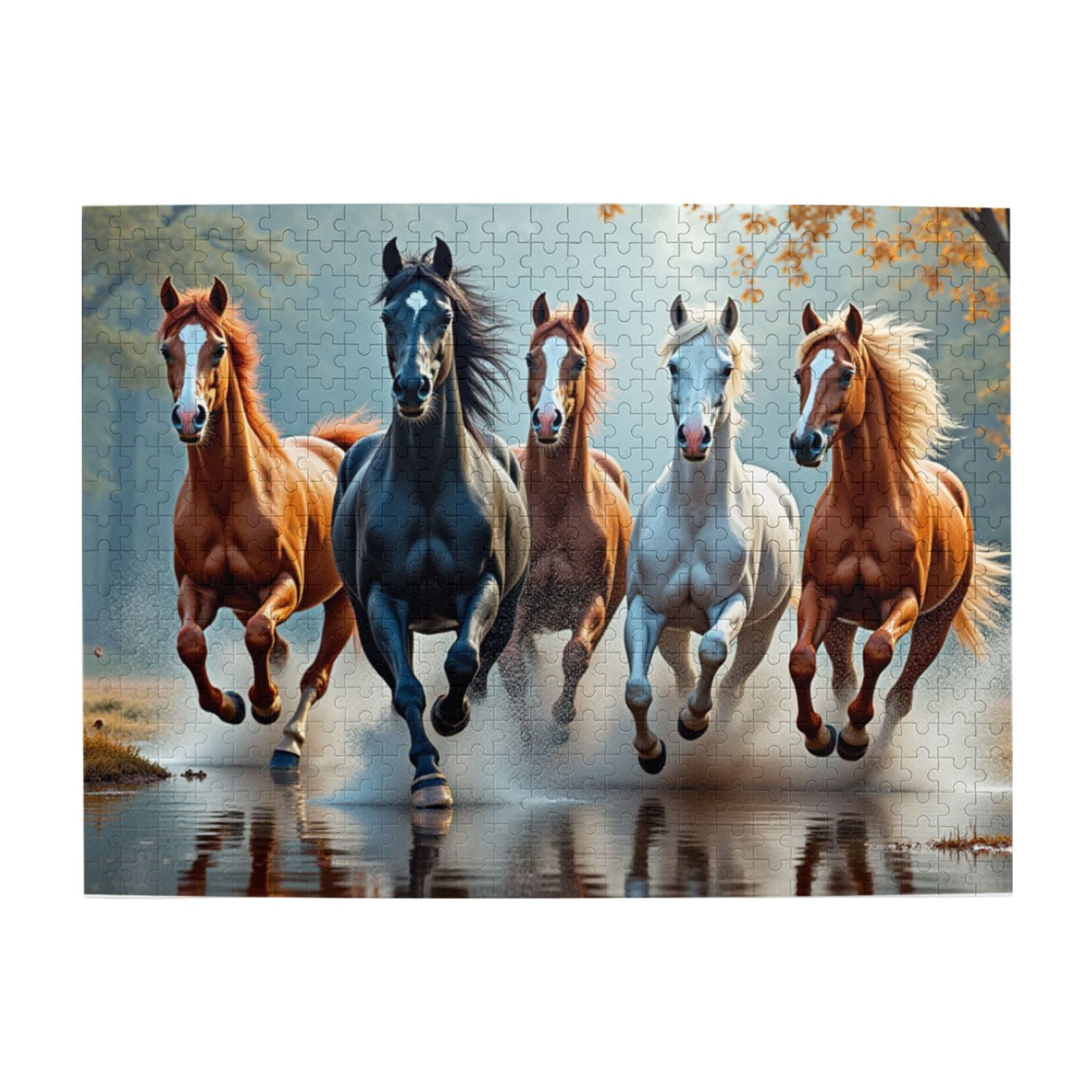 500 Piece Running Horses Jigsaw Puzzle For Adults Challenging & Fun ...