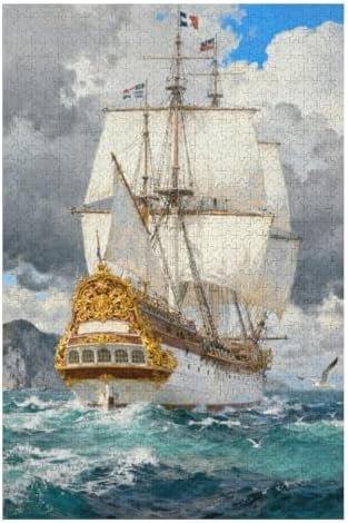 500 Piece Sailing Ship Jigsaw Puzzle for Adults, 20.5x15 in Wooden ...