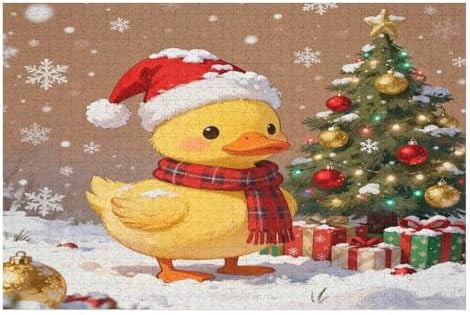500 Piece Santa Hat Duckling Colorful DIY Puzzle for Adults – Fun ...