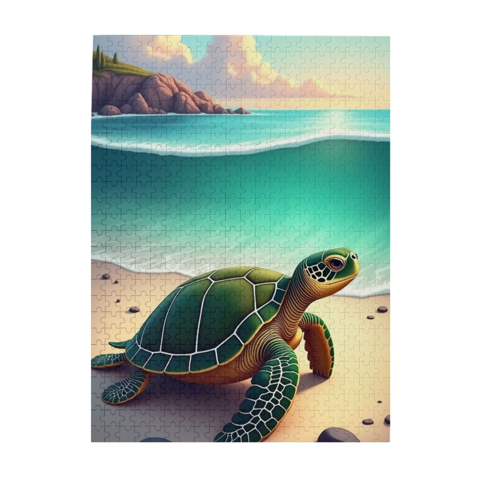 500 Piece Sea Turtle Jigsaw Puzzle For Adults Relaxing Ocean Beach ...