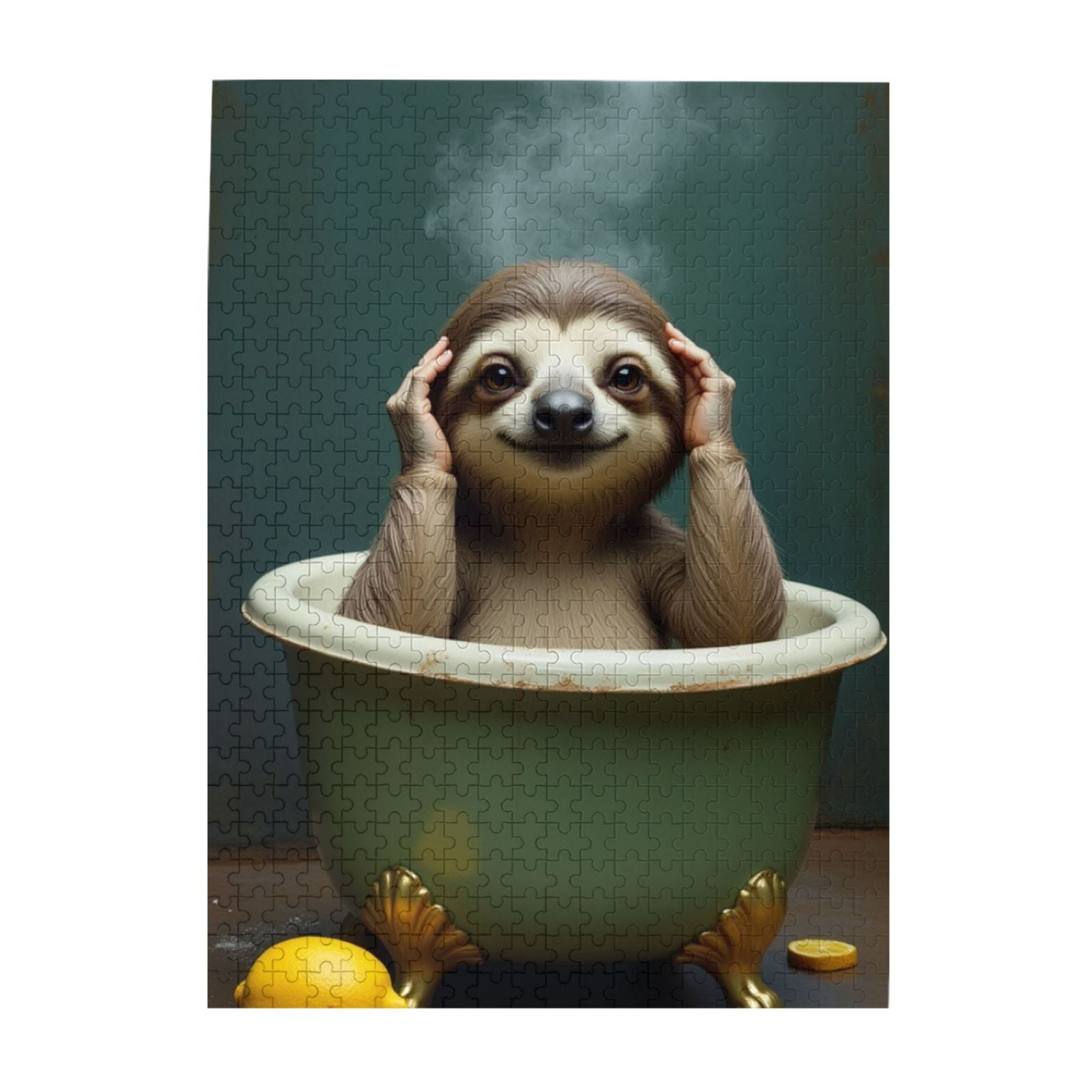 500 Piece Sloth In Bathtub Jigsaw Puzzle For Adults Relaxing And ...