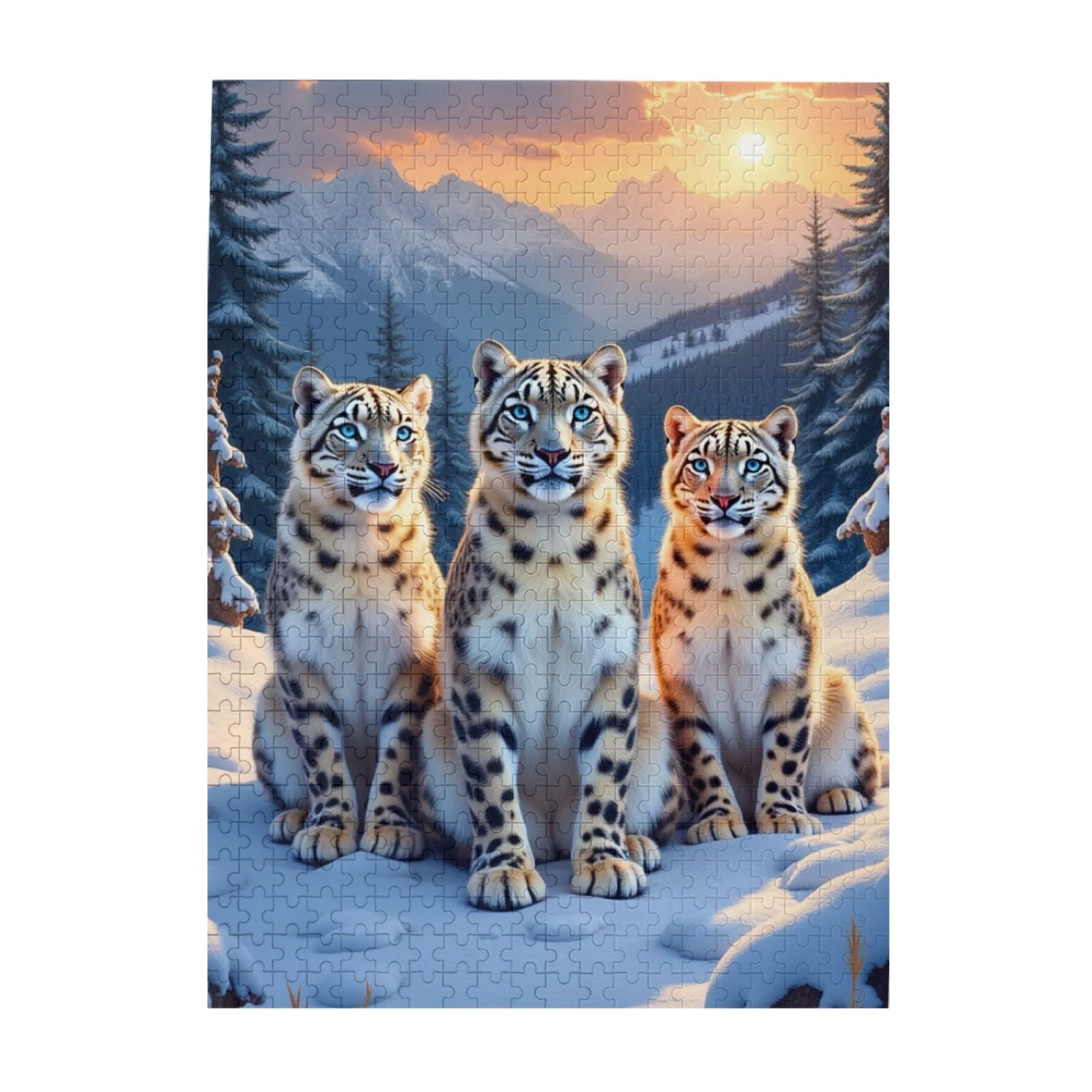 500 Piece Snow Leopard Jigsaw Puzzle For Adults Majestic Mountain ...