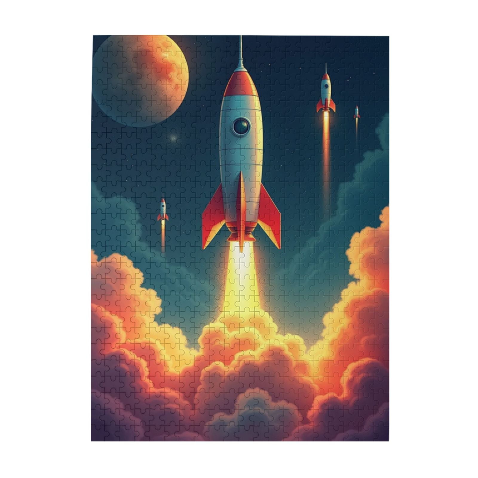 500 Piece Space Rockets Jigsaw Puzzle For Adults Challenging & Fun ...