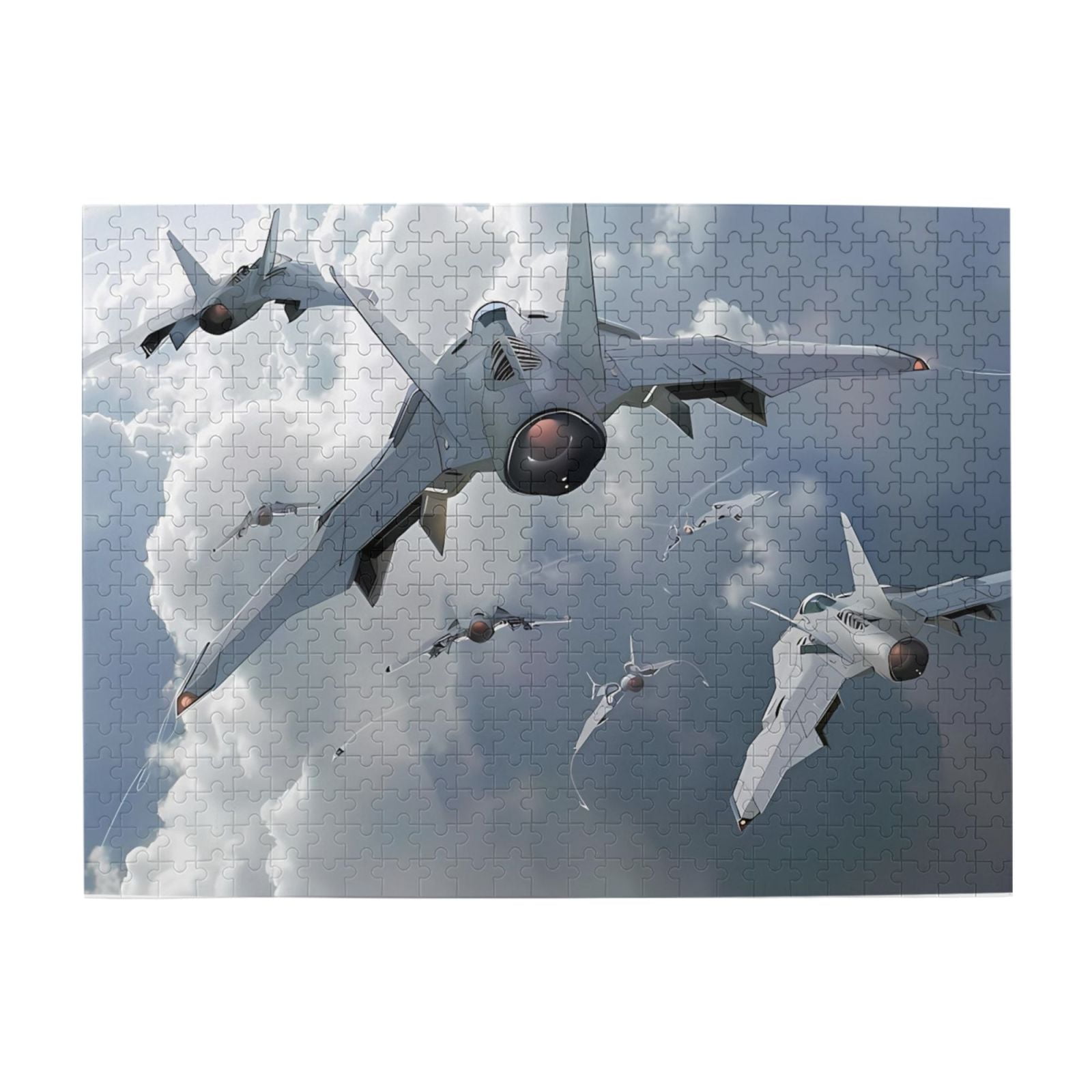 500 Piece Vibrant Futuristic Fighter Jet Jigsaw Puzzle For Adults ...