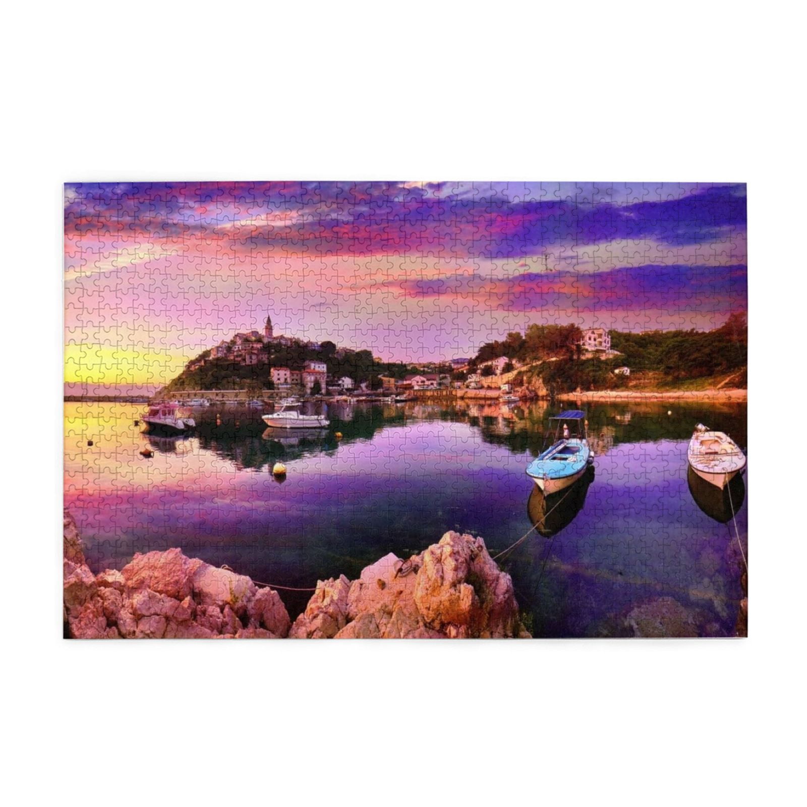 500 Piece Vibrant Sunset Seascape Jigsaw Puzzle For Adults ...